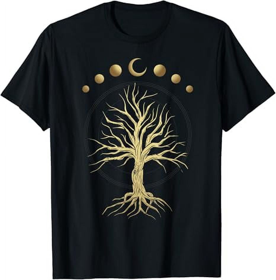 Phases of the Moon Tree of Life Mystical Zen Yoga Meditation T-Shirt ...
