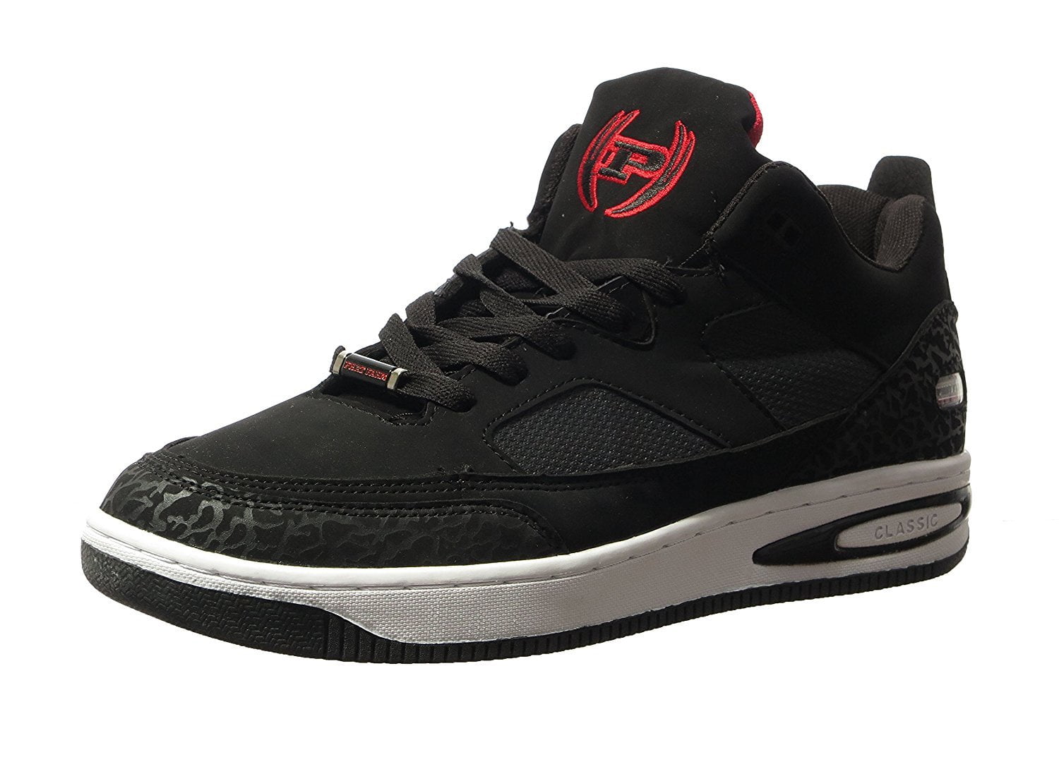 Phat Farm Morris High Top Fashion Sneakers (12, Black Red) - Walmart.com