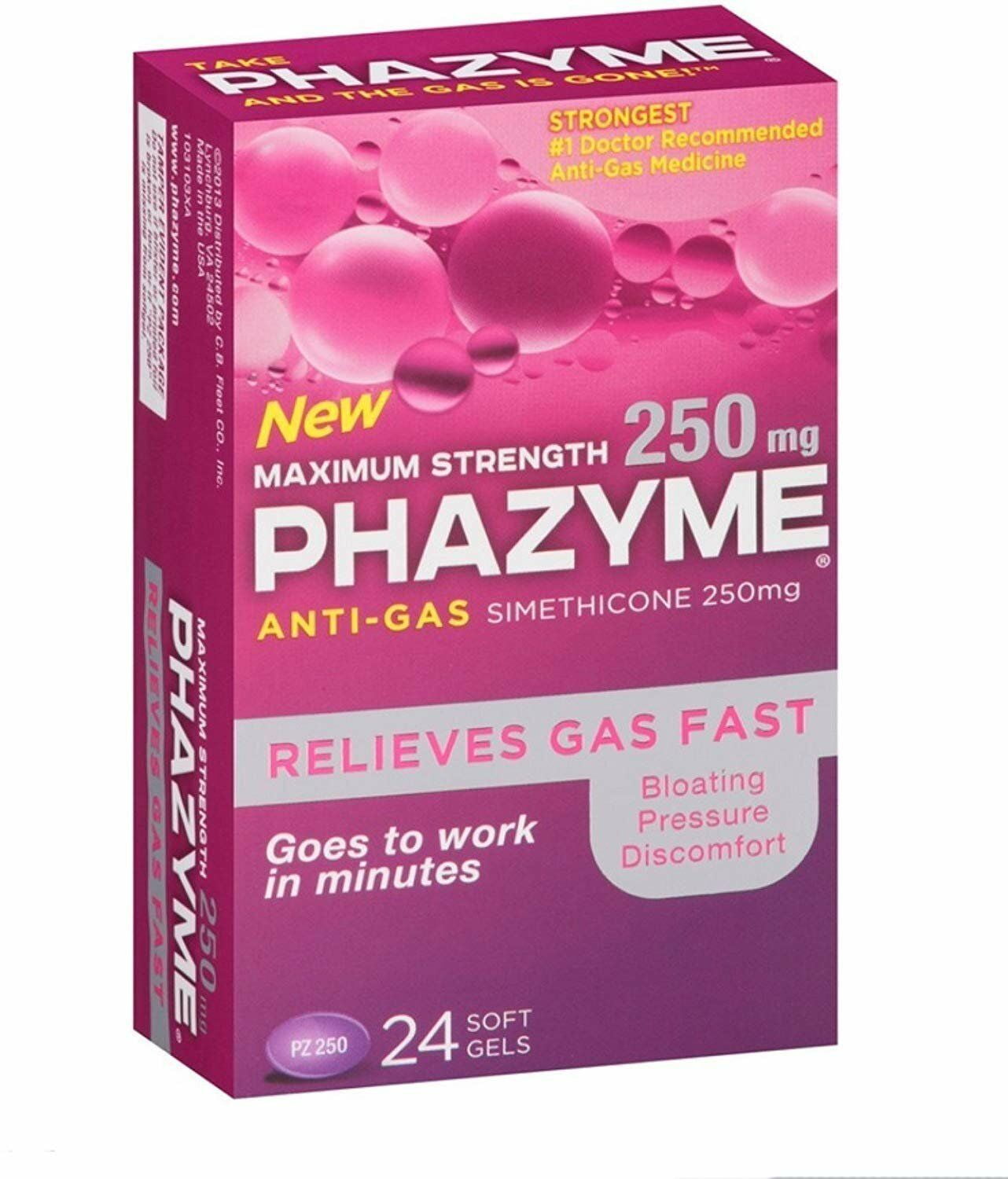 Phazyme Anti-Gas Simethicone Maximum Strength Fast Relief, 24ct, 4-Pack ...