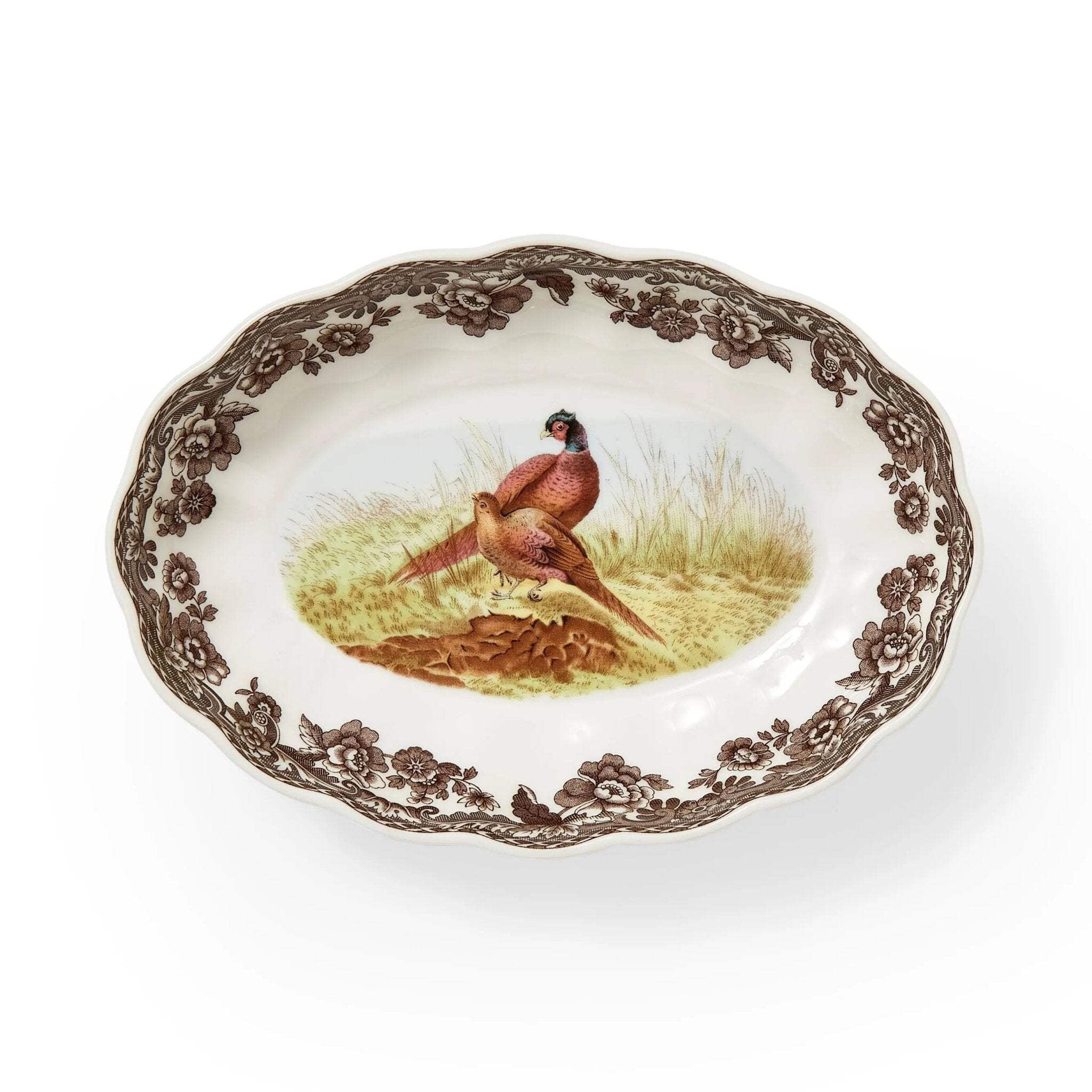 Spode Woodland Pheasant Oval Fluted Dish - Walmart.com