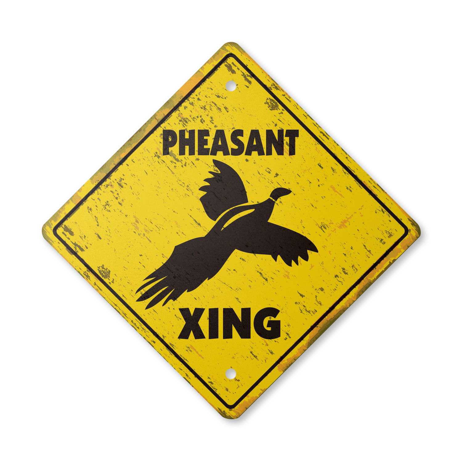 Pheasant Vintage Crossing Sign Zone Xing | Indoor/Outdoor Plastic | 20 ...