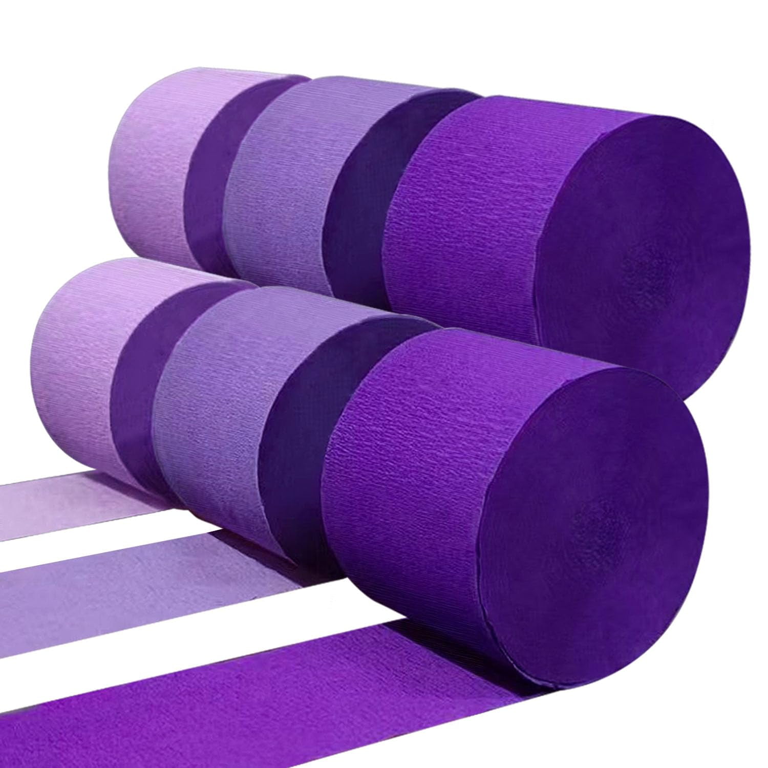 PheiLa Purple Crepe Paper ESF27 Streamers 6 Rolls 492ft, Crepe Paper ...