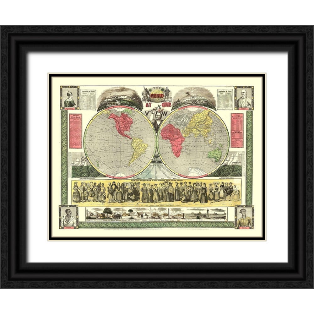 Phelps 14x12 Black Ornate Wood Framed with Double Matting Museum Art ...