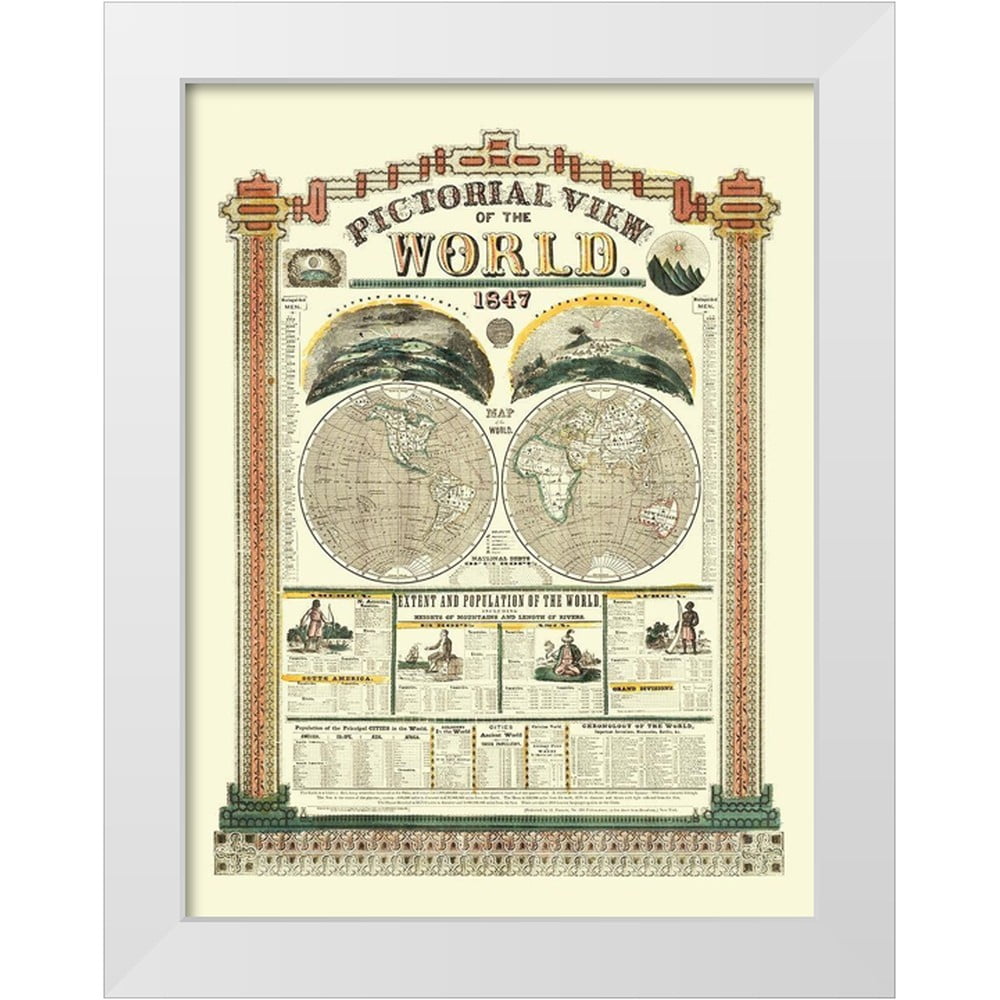 Phelps 25x32 White Modern Wood Framed Museum Art Print Titled - World ...