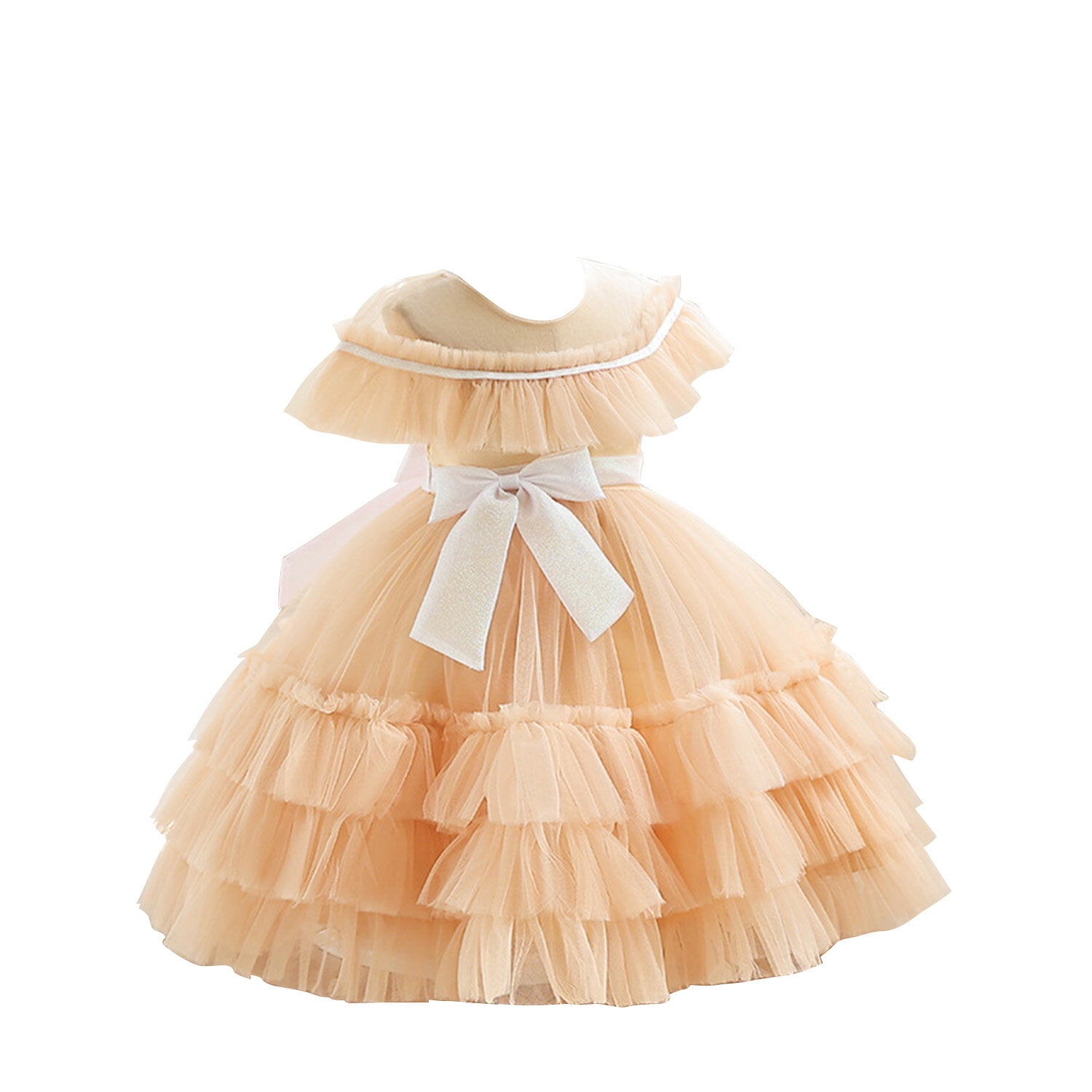 Phenas Baby Girls Ruffle Dress Ball Gown Party Pageant Wedding Lace ...