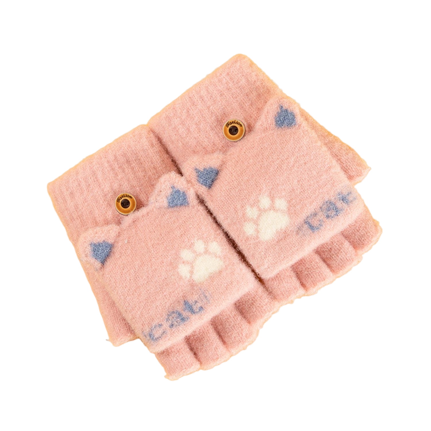 Phenas Cartoon Convertible Flip Top Gloves Winter Cotton Knit ...