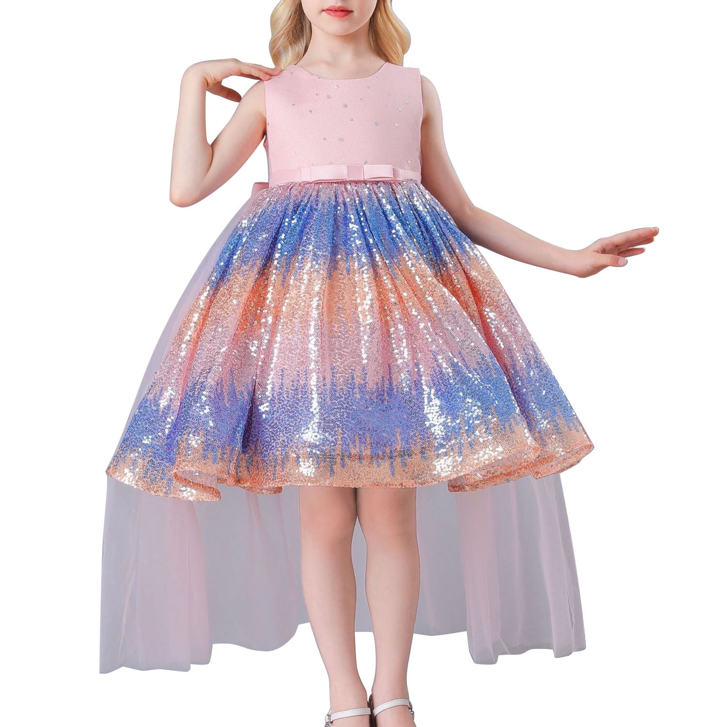 Phenas Flower Girls Tulle Dress Bridesmaid Sparkle Wedding Pageant ...