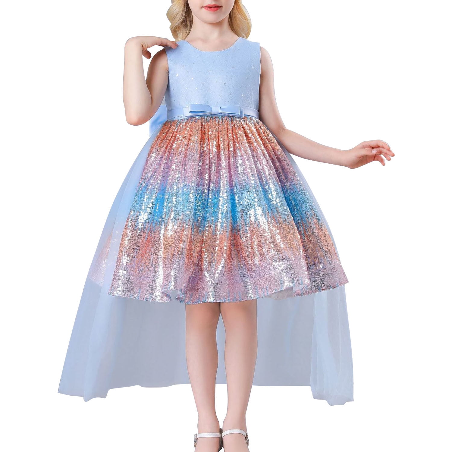 Phenas Flower Girls Tulle Dress Bridesmaid Sparkle Wedding Pageant ...