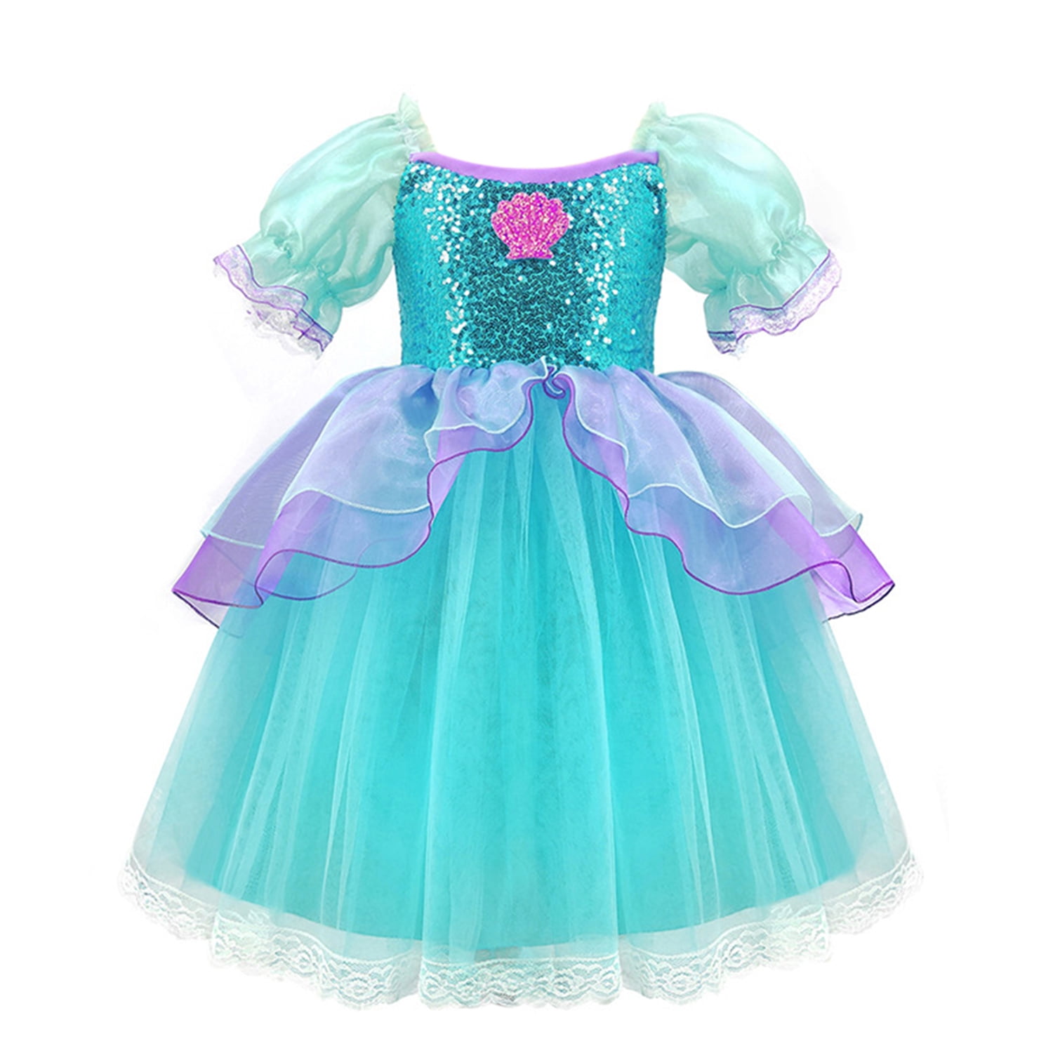 Phenas Girls Mermaid Princess Dress Up Costume for Halloween Xmas ...