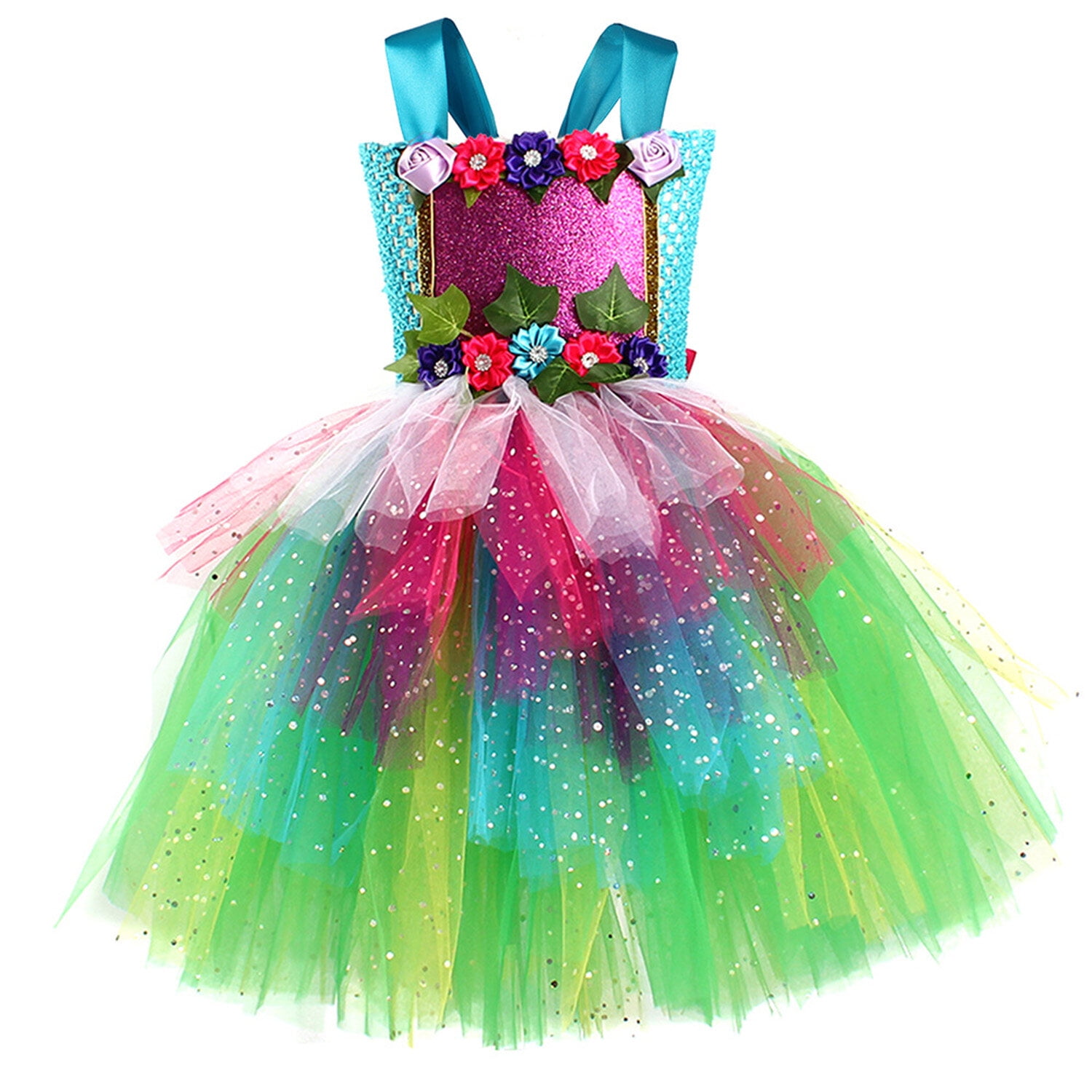 Phenas Kids Princess Dress Up Clothes for Little Girls Toddlers, Flower ...