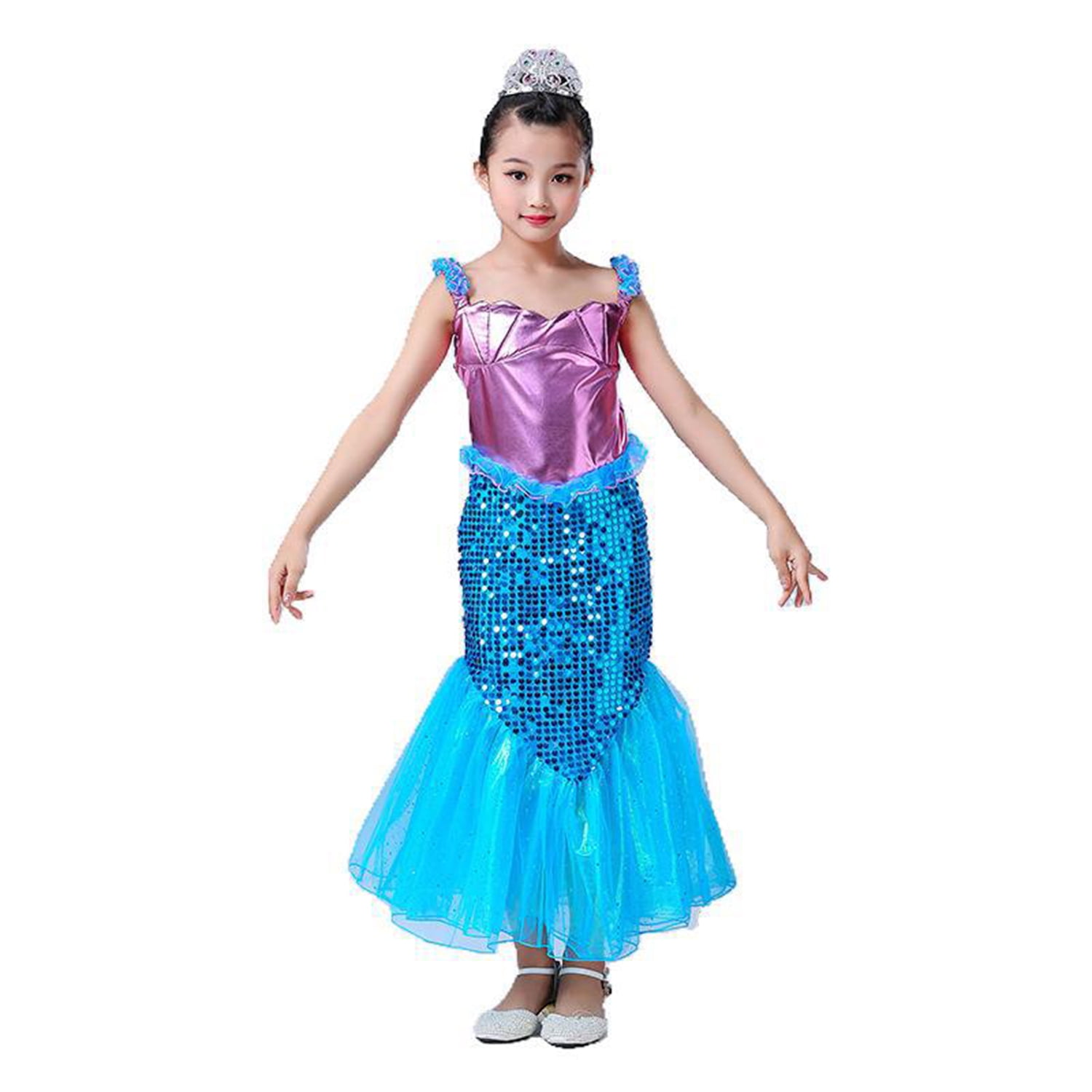 Phenas Little Girls Mermaid Costume Princess Dresses Ariel Costumes for ...