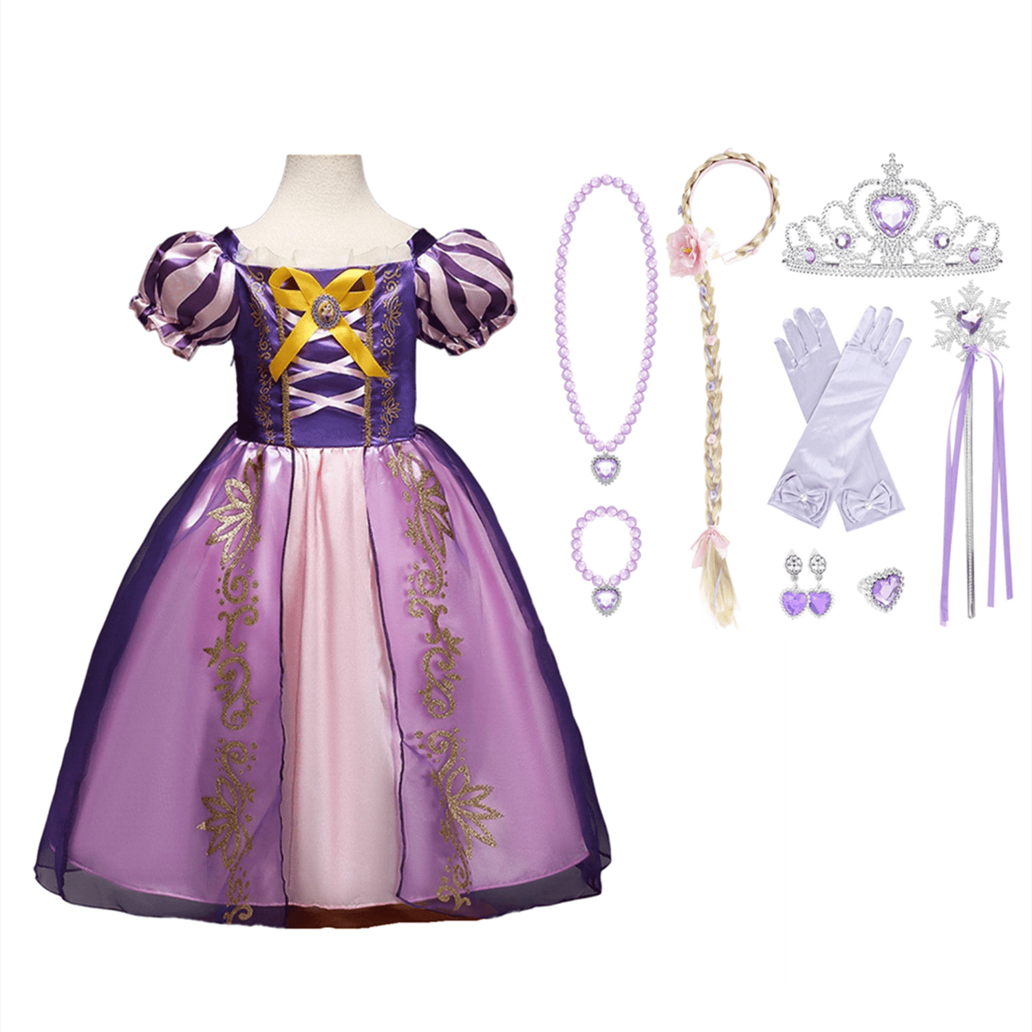 Phenas Purple Costume for Girls Princess Dress with Princess ...