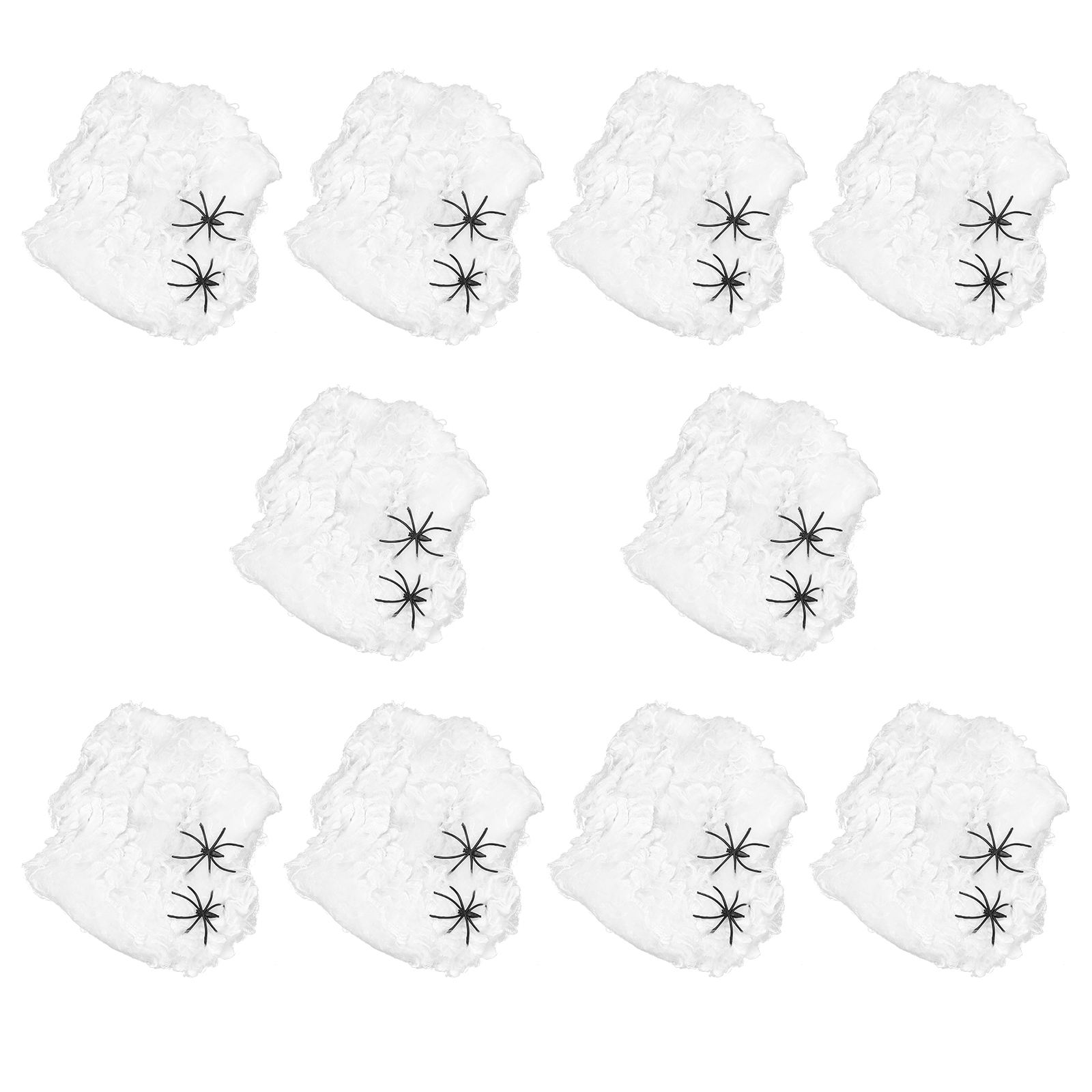 Phenofice Stretchable Spider Webs White Polyester 10Pcs - Walmart.com