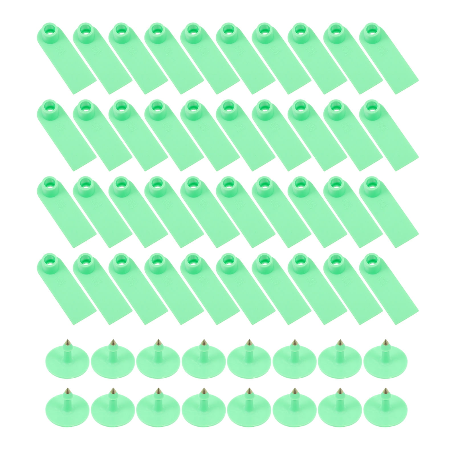 Phenofice 100Pcs Green Plastic Ear Tag for Farmers in Farming Animal ...