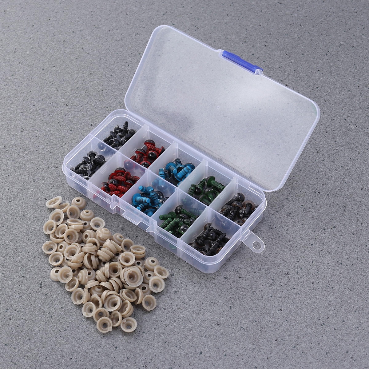 Phenofice 100Pcs Plastic Eyes and Gasket Set for Stuffed Animals Diy ...