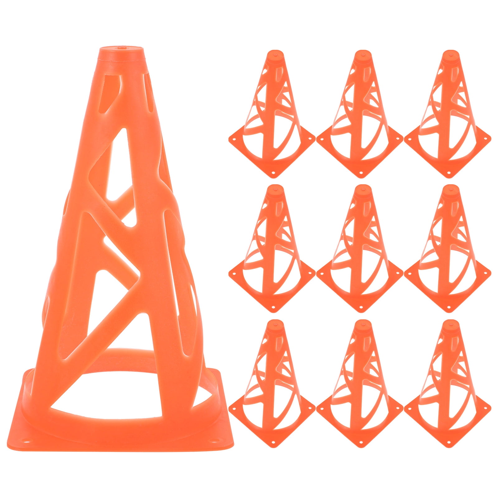 Phenofice Windproof Marker Cones for Football PE Orange 10Pcs - Walmart.com
