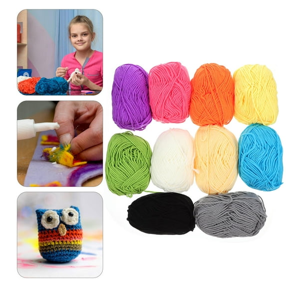 Phenofice 10Pcs Cotton Yarn Skeins Skin Friendly Assorted Colors for ...