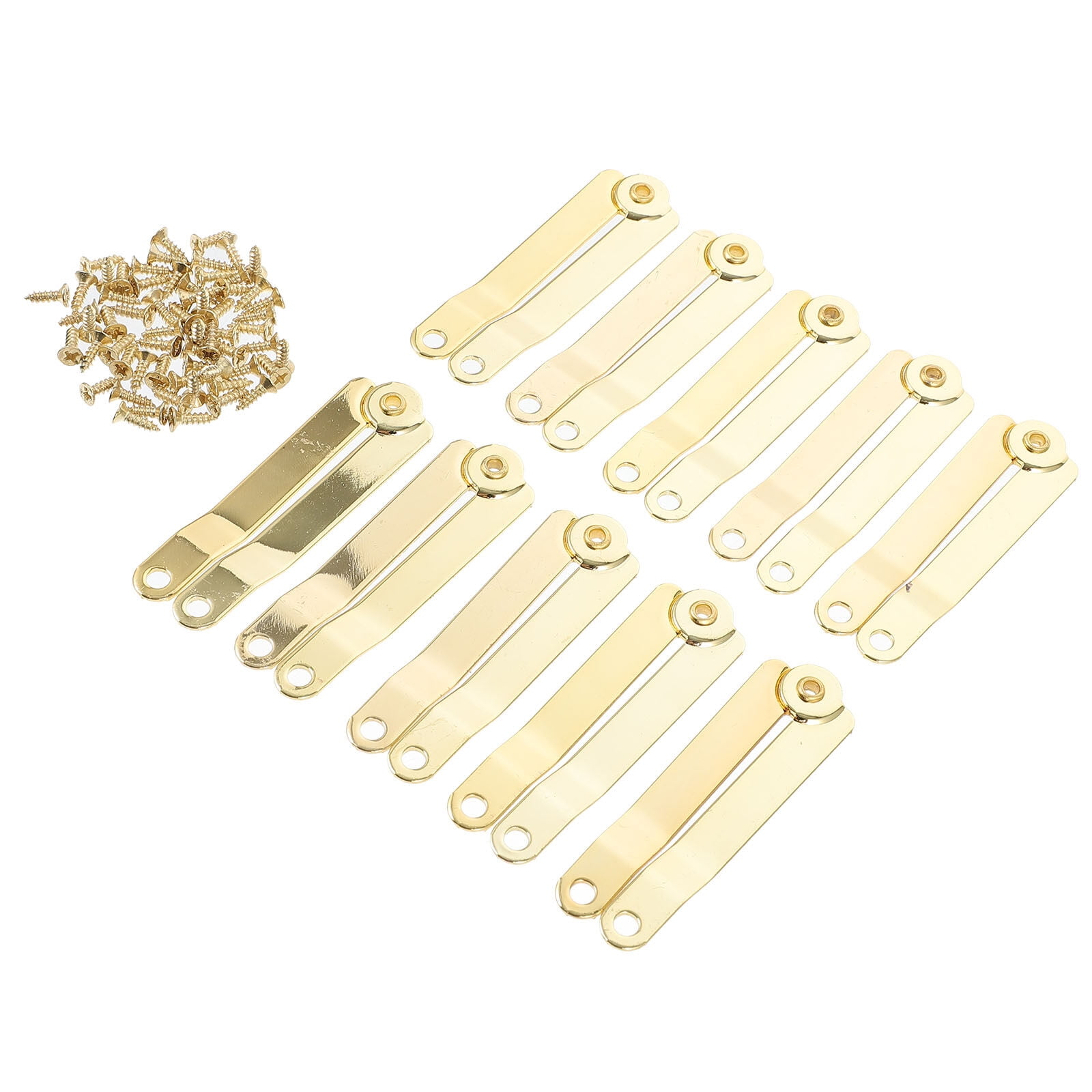 Phenofice 10Pcs Golden Rectangular Iron Hinge Jewelry Box Hardware ...