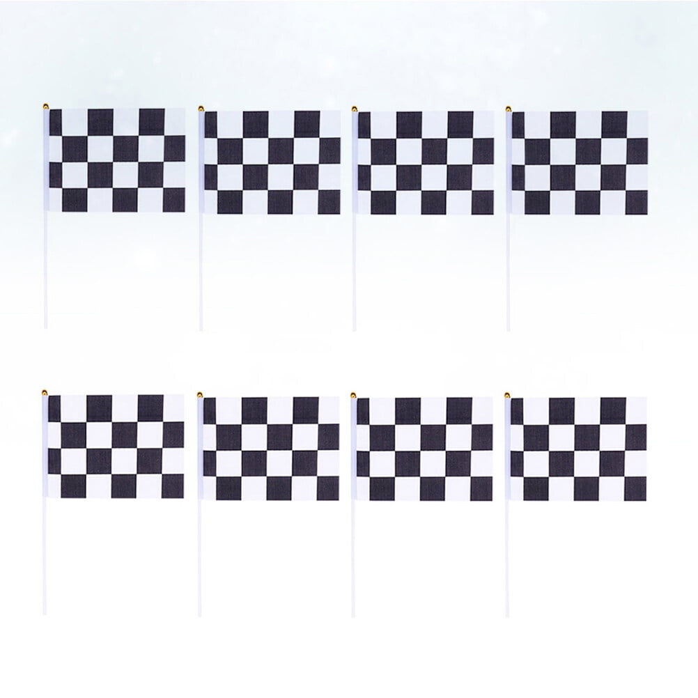 Phenofice 12Pcs Handheld Flag with Grid Design for Racing Events 40cm ...