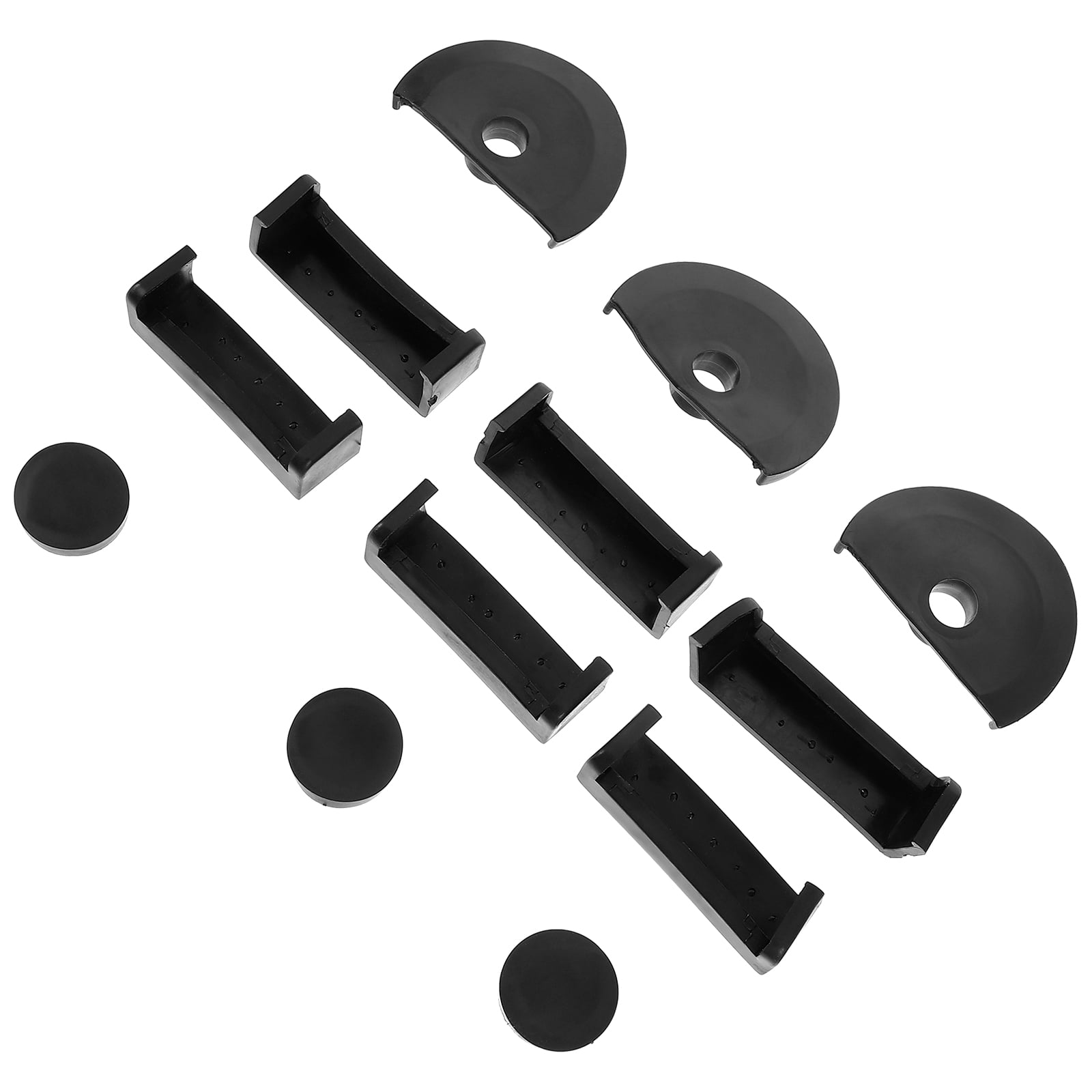 Phenofice 12Set Black Plastic and Rubber Rectangular Anti-Pinch Non-Slip Bench Vise Pads for ...