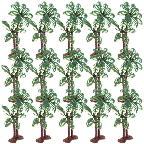 Phenofice 15pcs Coconut Tree Model Plastic Decoration Realistic Shape ...
