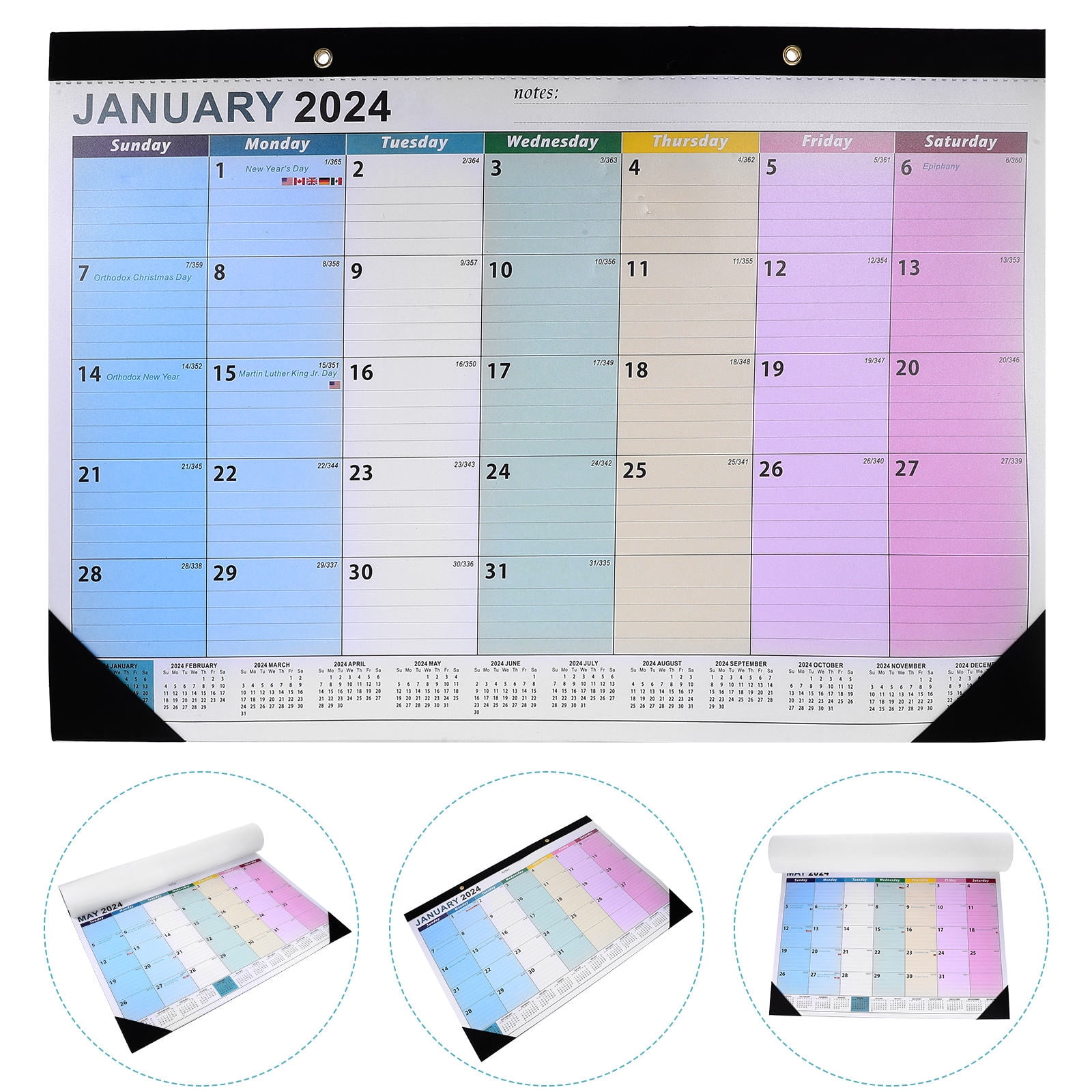 Phenofice 1Pack Small Wall Calendar Paper Rectangular Simple Practical ...