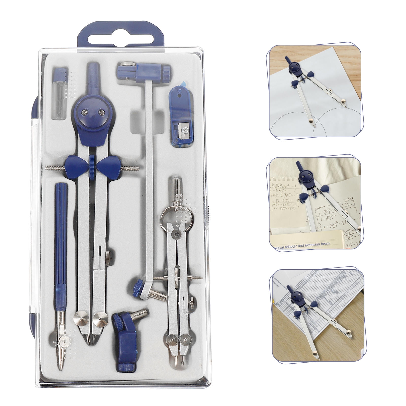 Phenofice 1Set 7Pcs Blue Metal Compasses for Drawing and by Students and Architects - Walmart.com