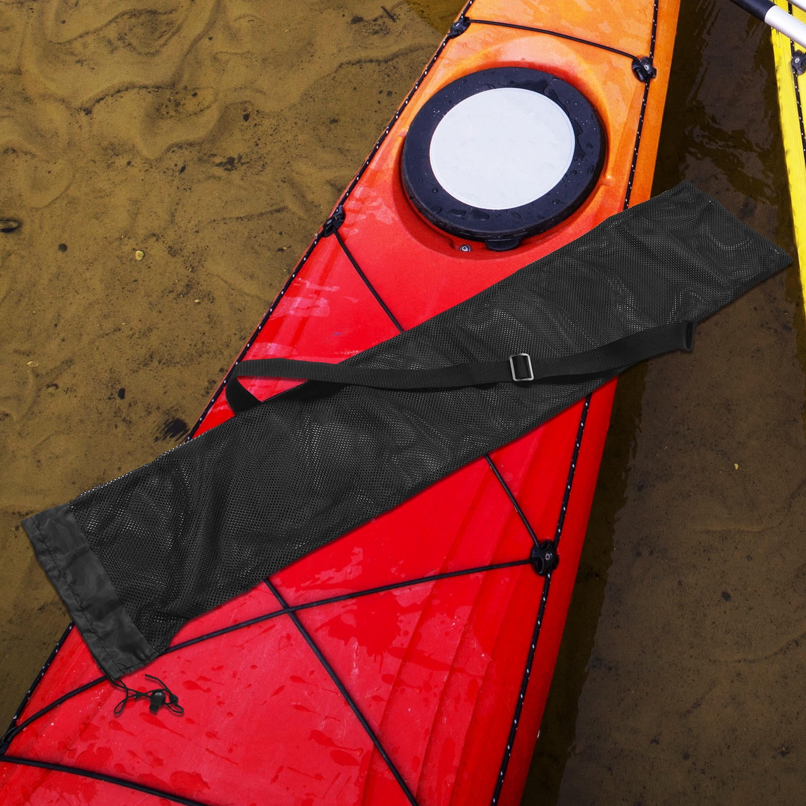 Phenofice 1Set Black Mesh Paddle Pocket for Kayak Paddles and Canoe ...