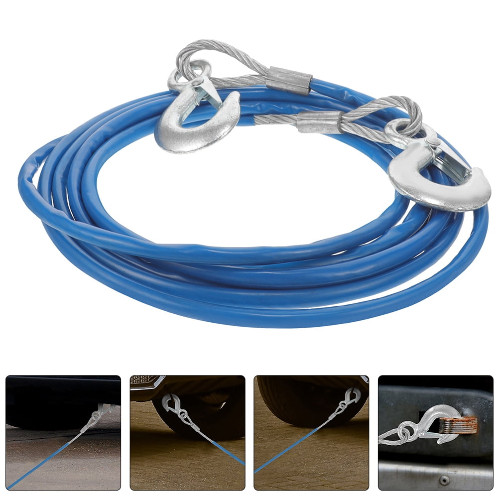 Phenofice Tow Ropes For Cars Heavy Duty Tow Straps Steel Wire 1Pack 157 ...