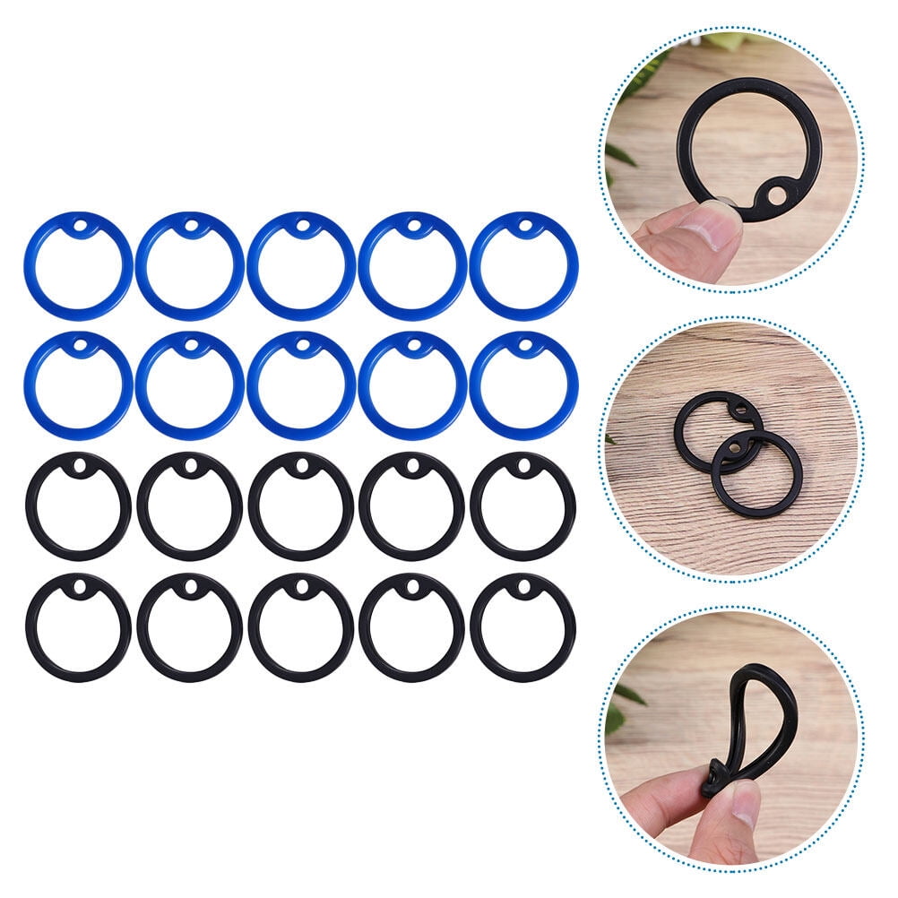 Phenofice 20Pcs Dog Tag Covers for Pet Birthdays Round Black Silicone ...