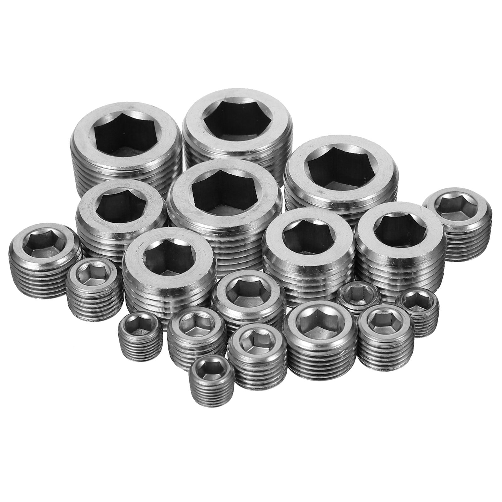 Phenofice 20Pcs Hexagonal Pipe Fitting Internal Thread Socket for Water ...