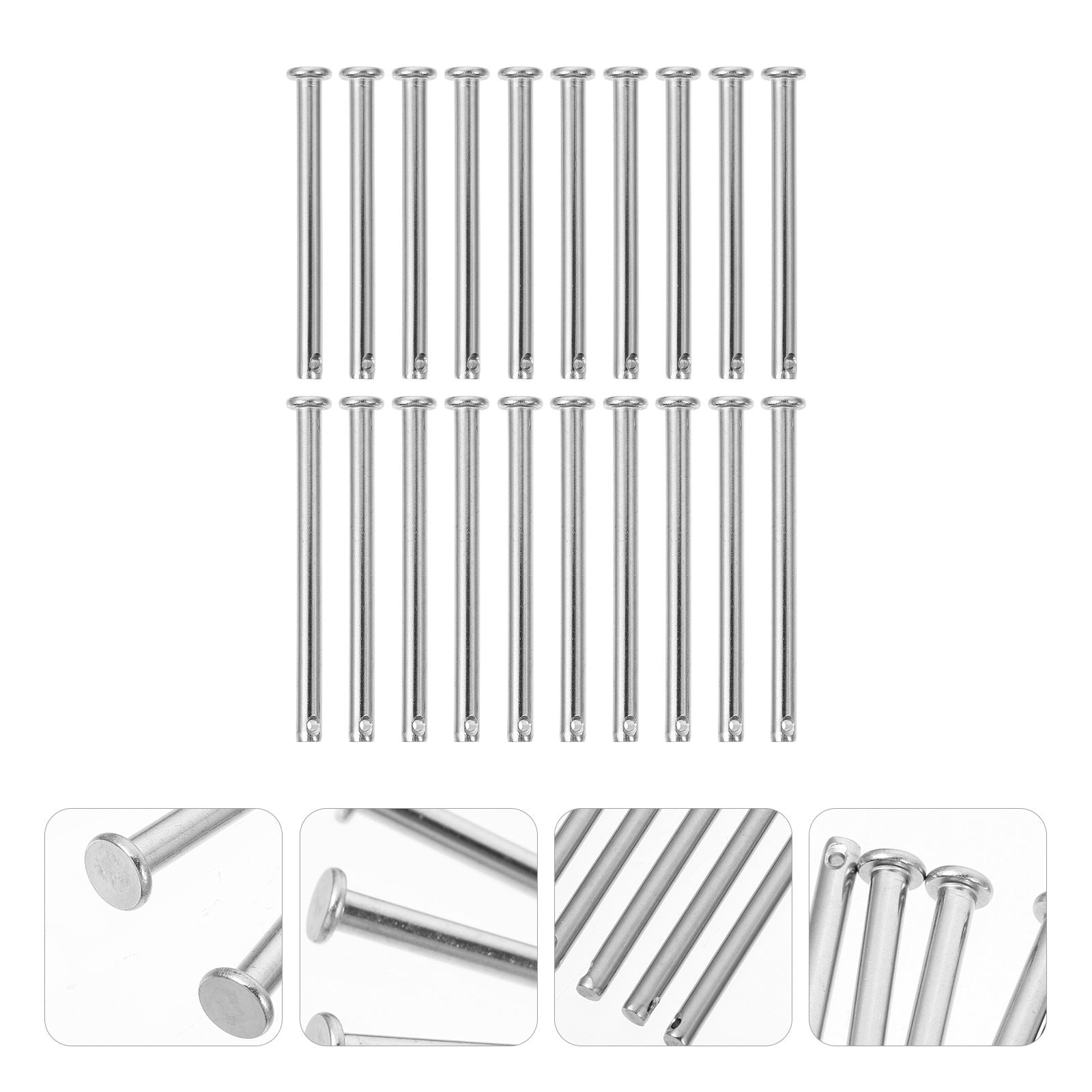 Phenofice 20Pcs Locating Pin Flat Silver Locking for Machinery ...