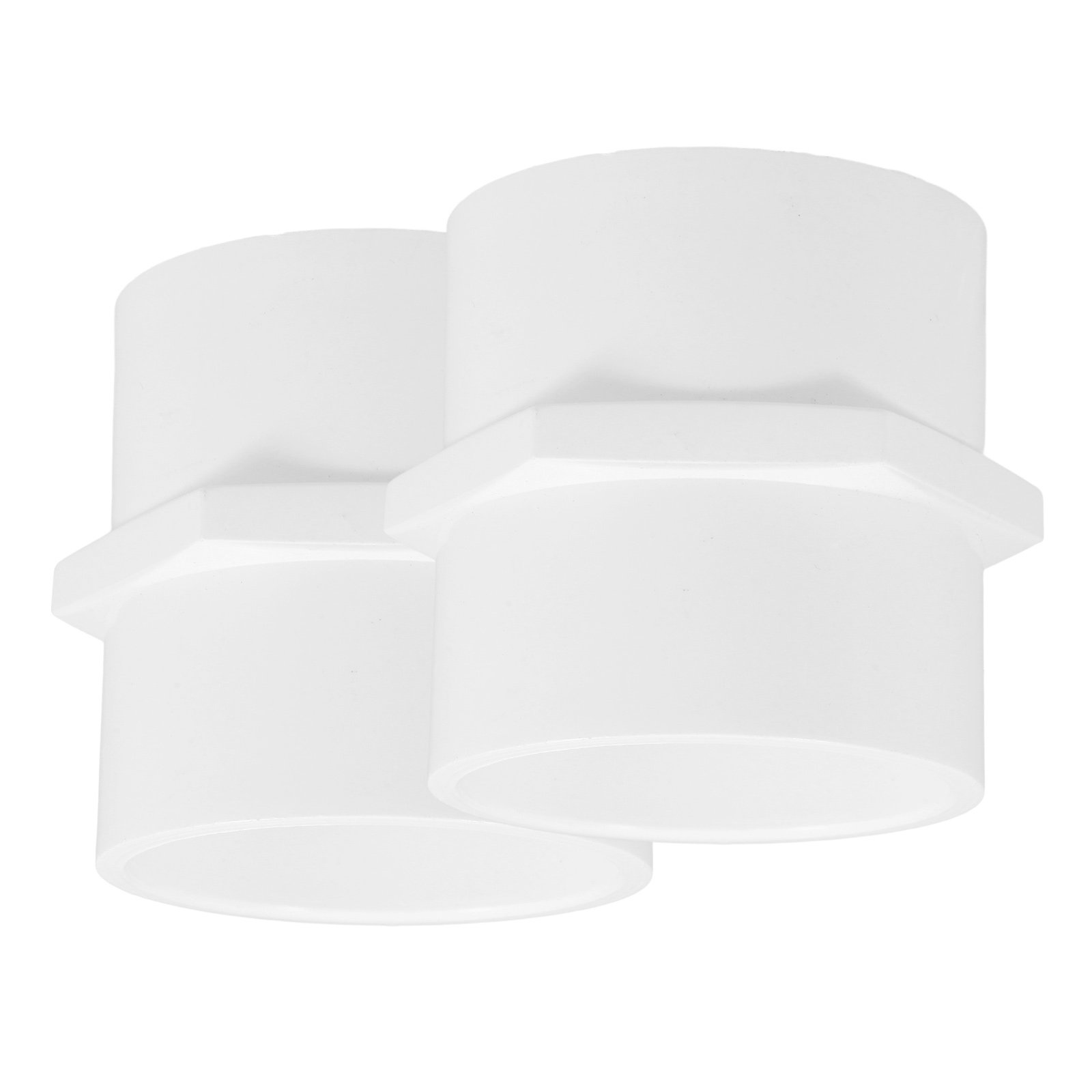 Phenofice 2Pcs PVC Pipe Coupling Slip Socket Adapter White Leak Free ...