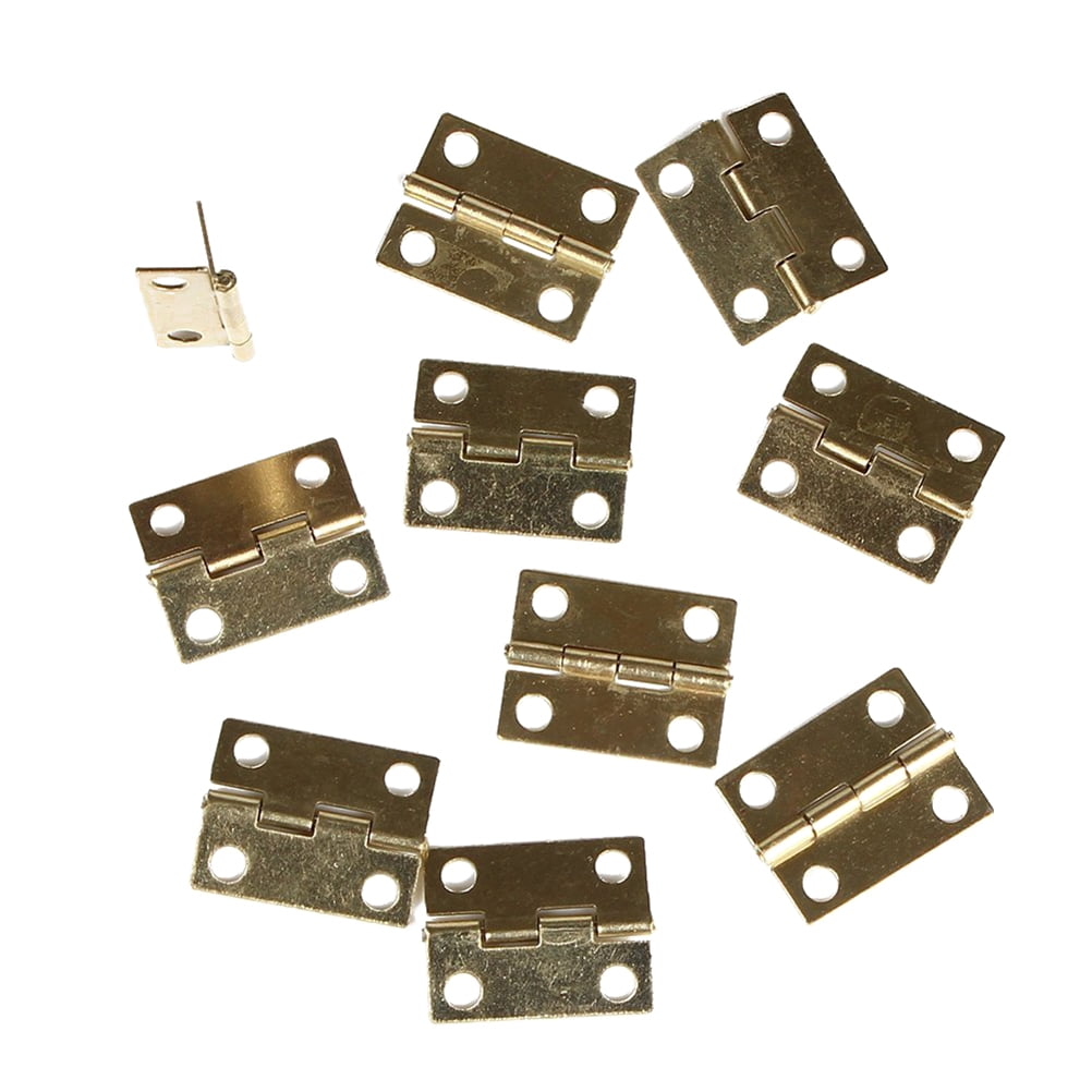 Phenofice 30Pcs Miniature Hinge Golden Steel for Craft Projects Small ...