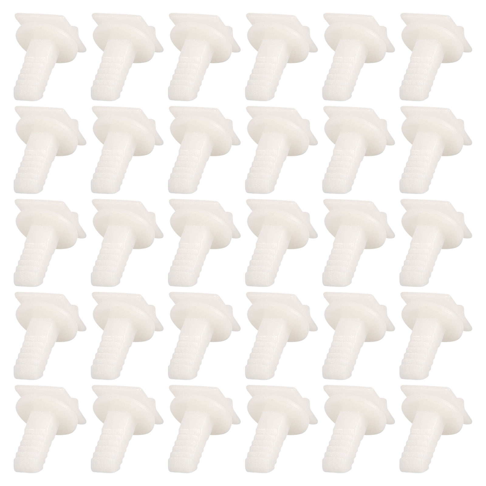 Phenofice 30Pcs White Plastic Rectangular Car Door Panel Retainer Clip ...