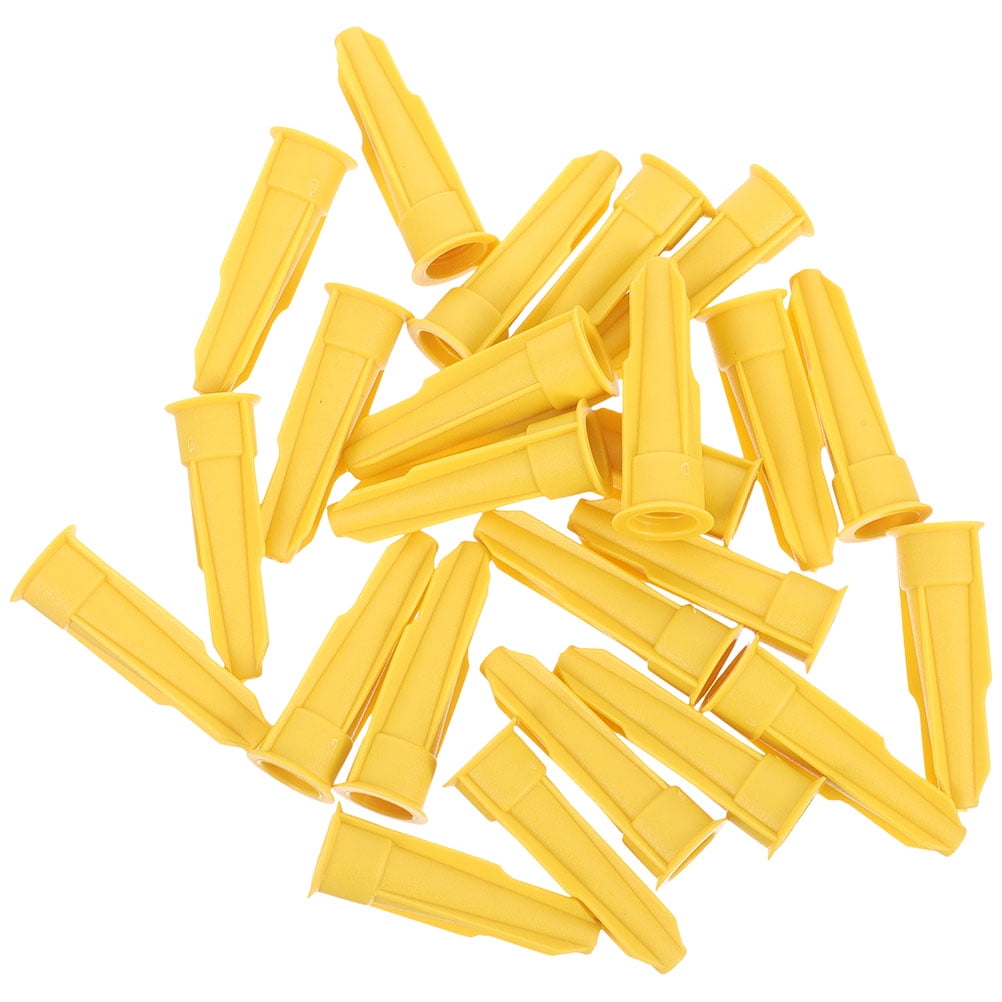 Phenofice 36 Pcs Caulk Tube Covers Yellow Plastic Conical Nozzle Caps ...