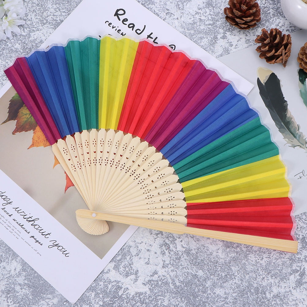 Phenofice 3Pcs Handheld Fan Rainbows for LGBTQ Community Compact Folded ...