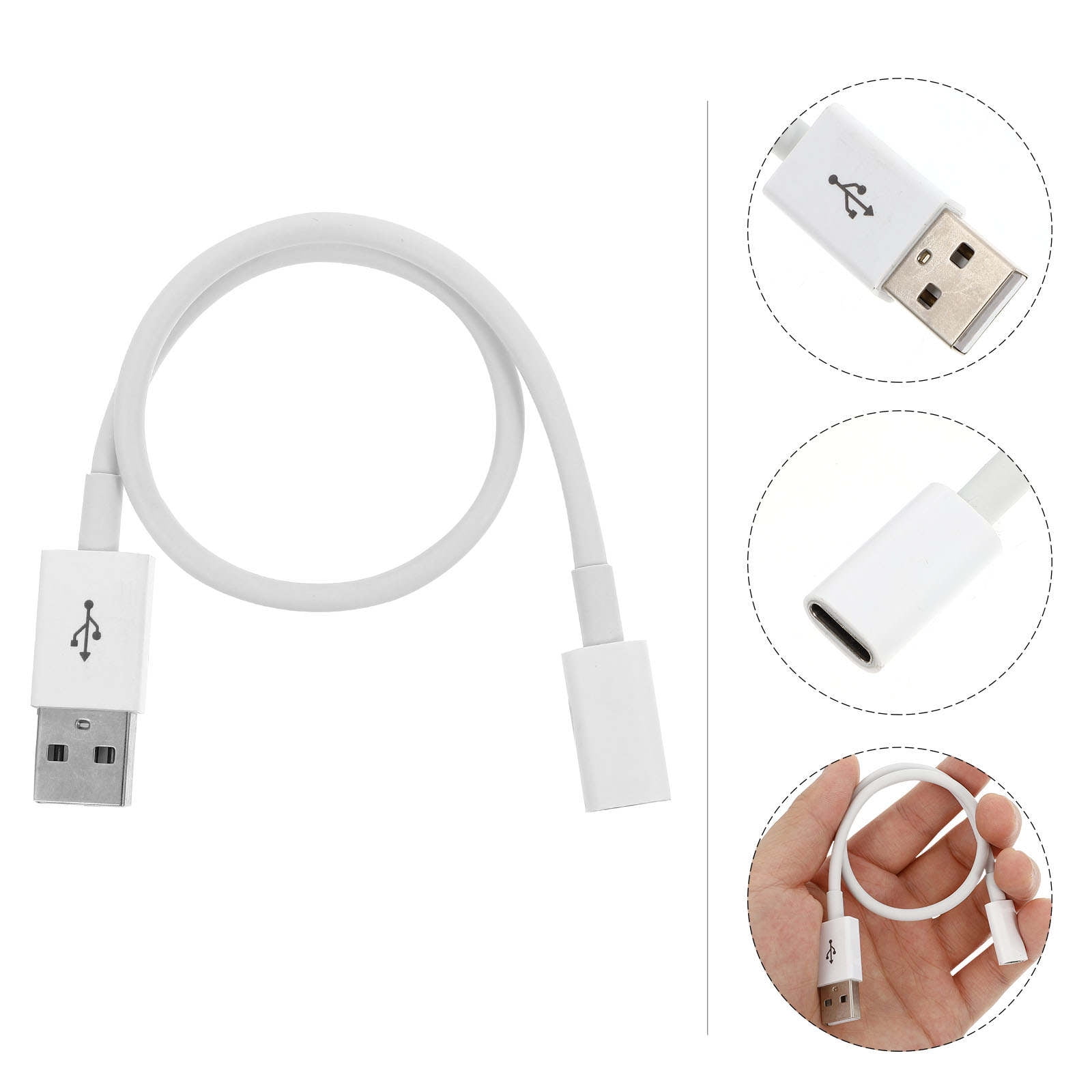 Phenofice 3Pcs TPU USB Extension Cables for Daily Use with Type-C ...