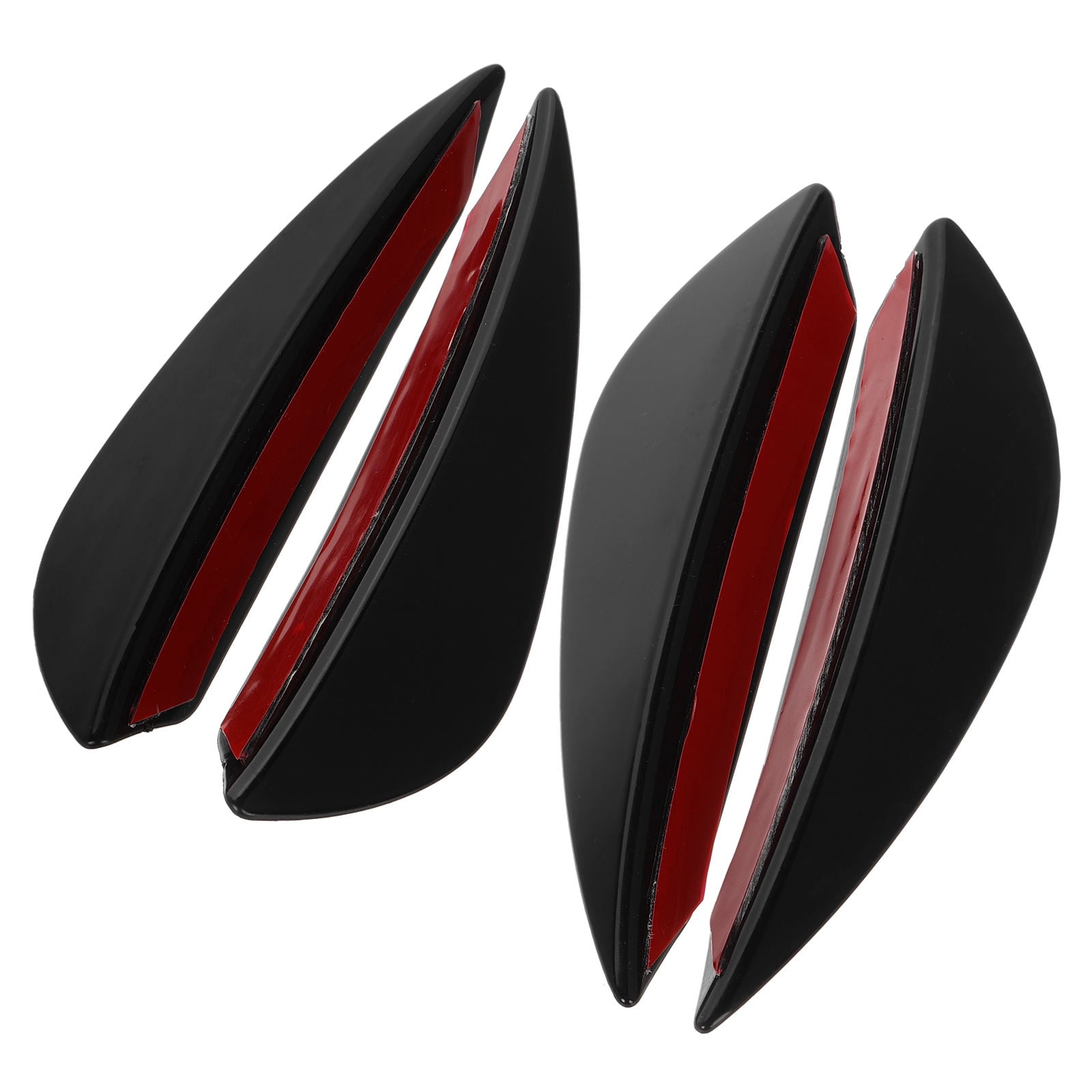 Phenofice 4Pcs Car Accessories Exterior Black Abs Canards for Car ...