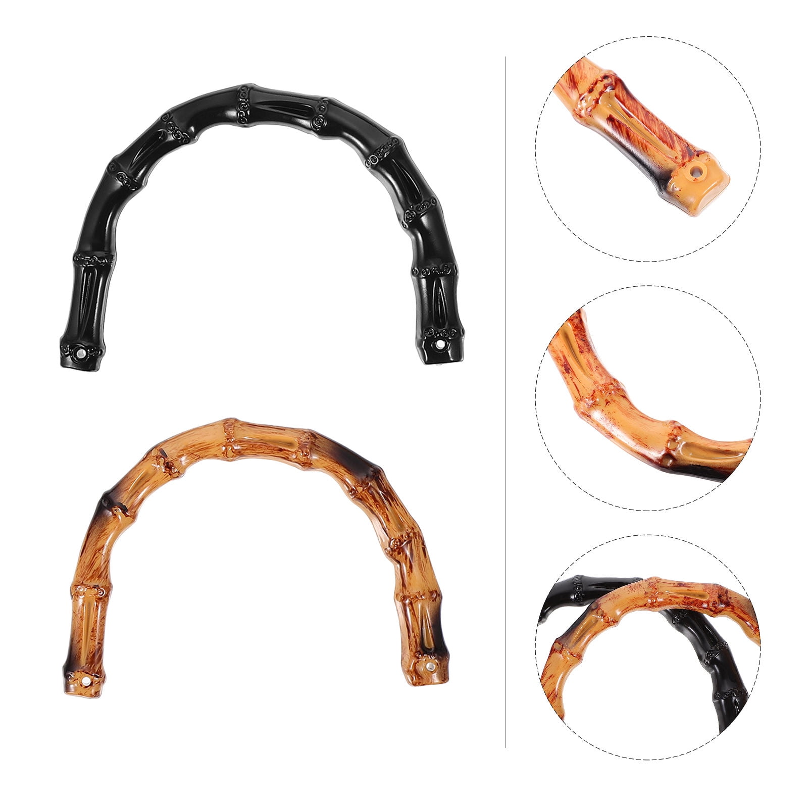 Phenofice 4Pcs Handbag Handle Replacement Assorted Color Bamboo Shape ...