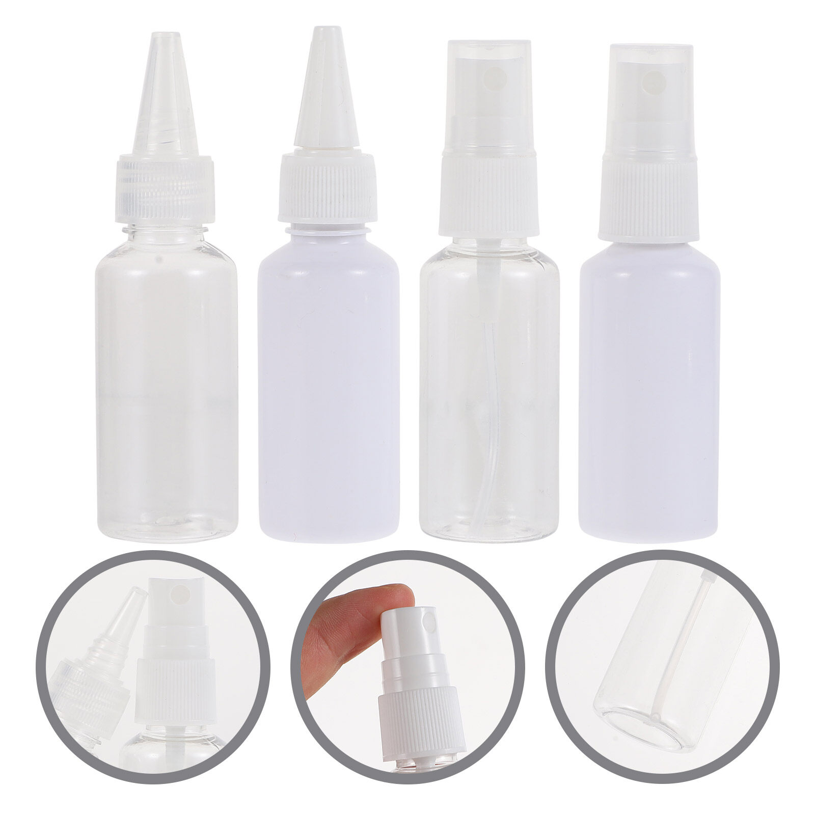Phenofice 4Pcs Small Bottles with Lids for Ear Picking and Daily Work ...