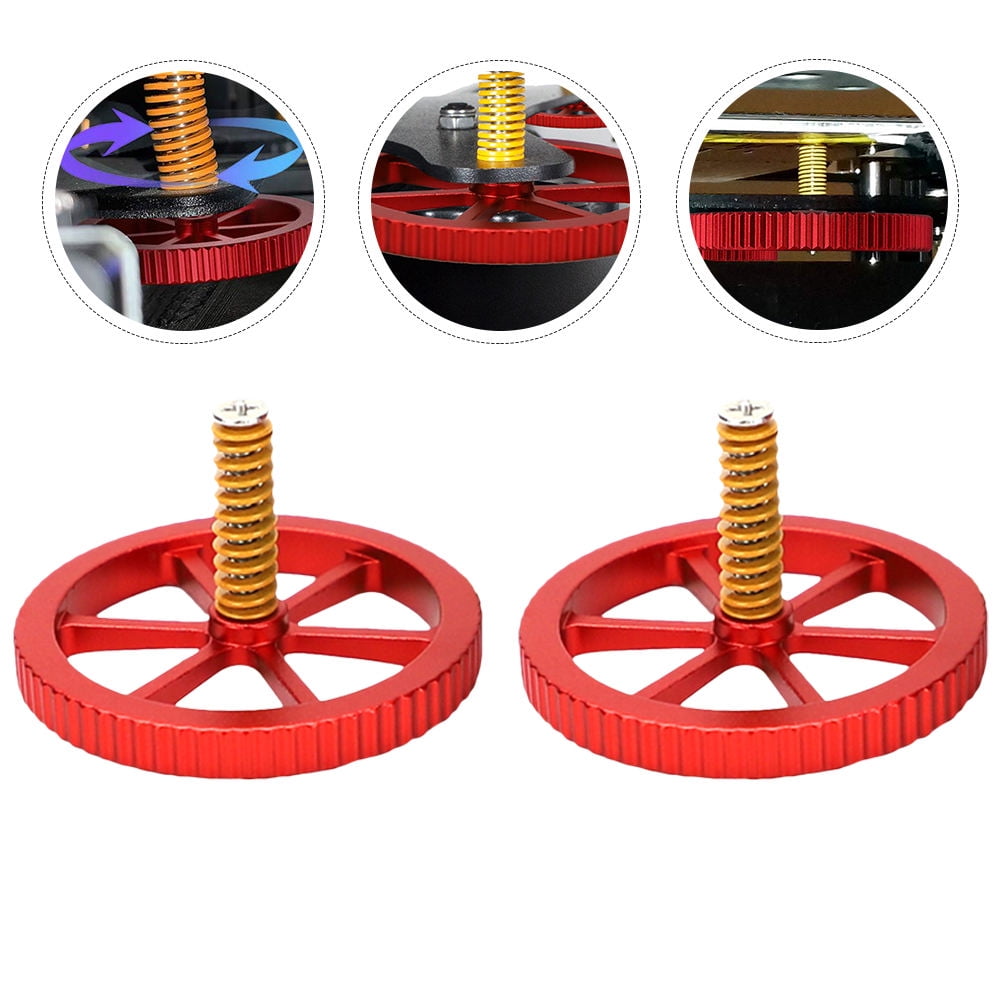 Phenofice 4Set Hand Twists Leveling Nut Screw Red Square for 3D Printer ...