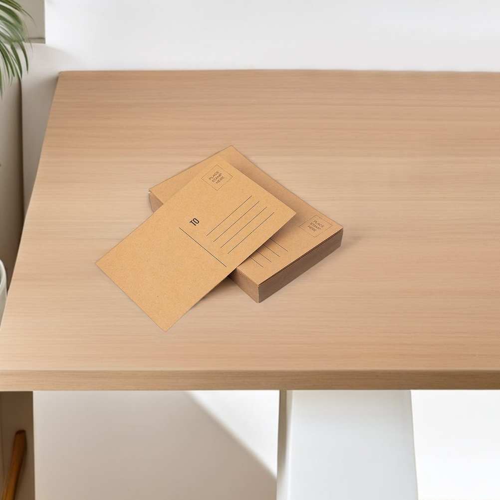 Phenofice 50 Sheets Brown Kraft Paper Postcards for Mailing, Blank ...