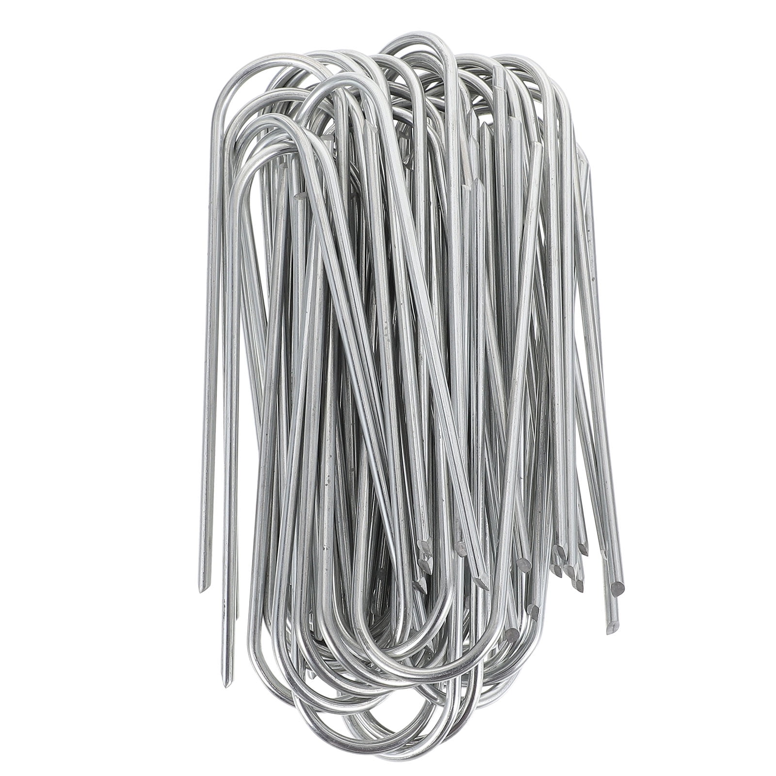 Phenofice 50Pcs 15X4.5in Silver Galvanized Steel Wire U-shaped Fixing ...