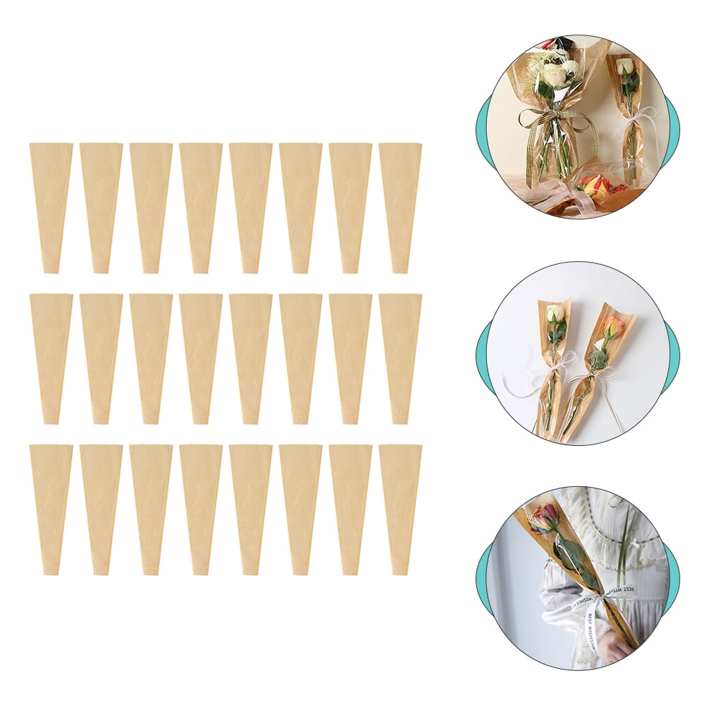Phenofice 50Pcs Clear Plastic Flower Packaging for Florists 15.7X4.7X0 ...