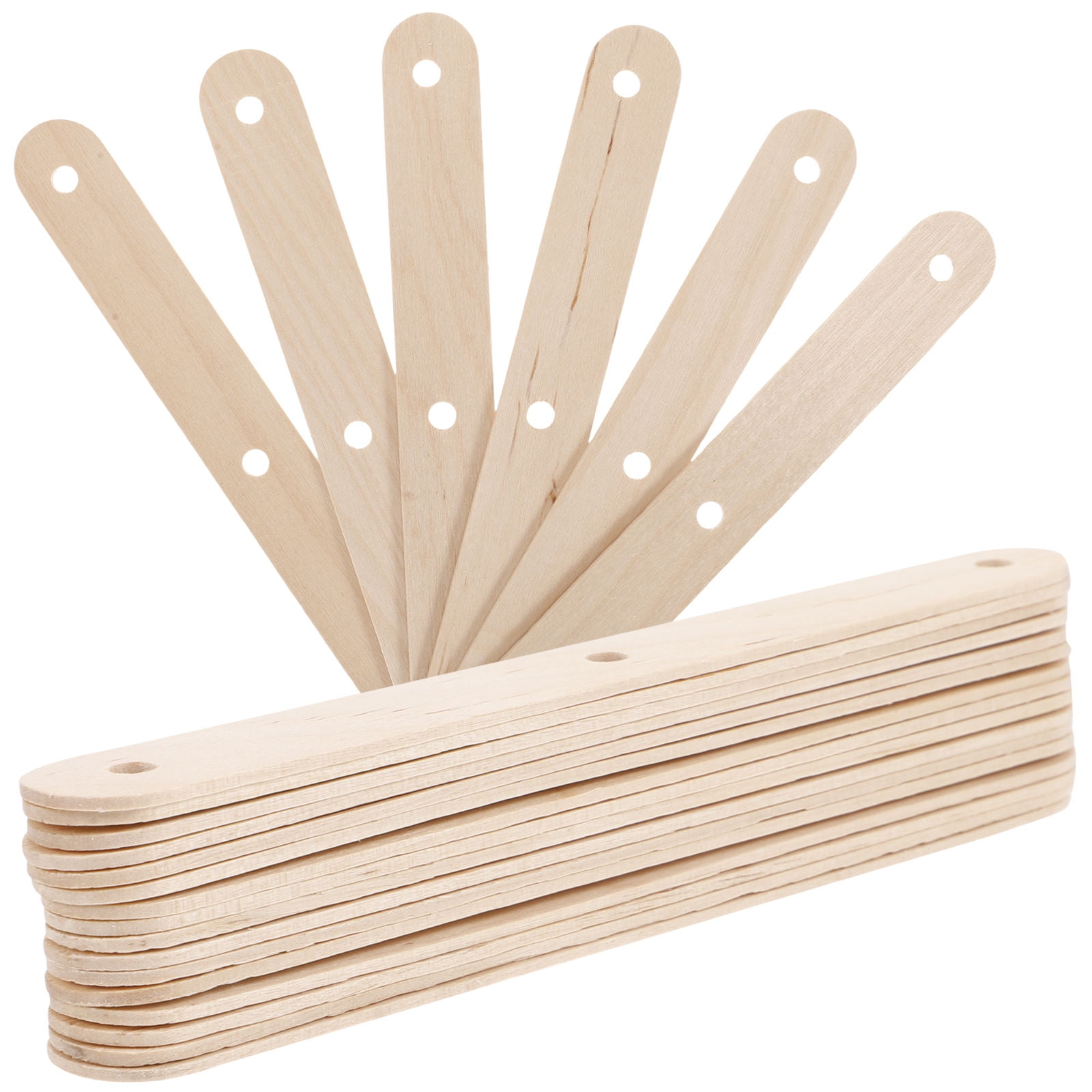 Phenofice 50Pcs Wood Sticks for Crafts Beige Popsicle Sticks for Ice ...