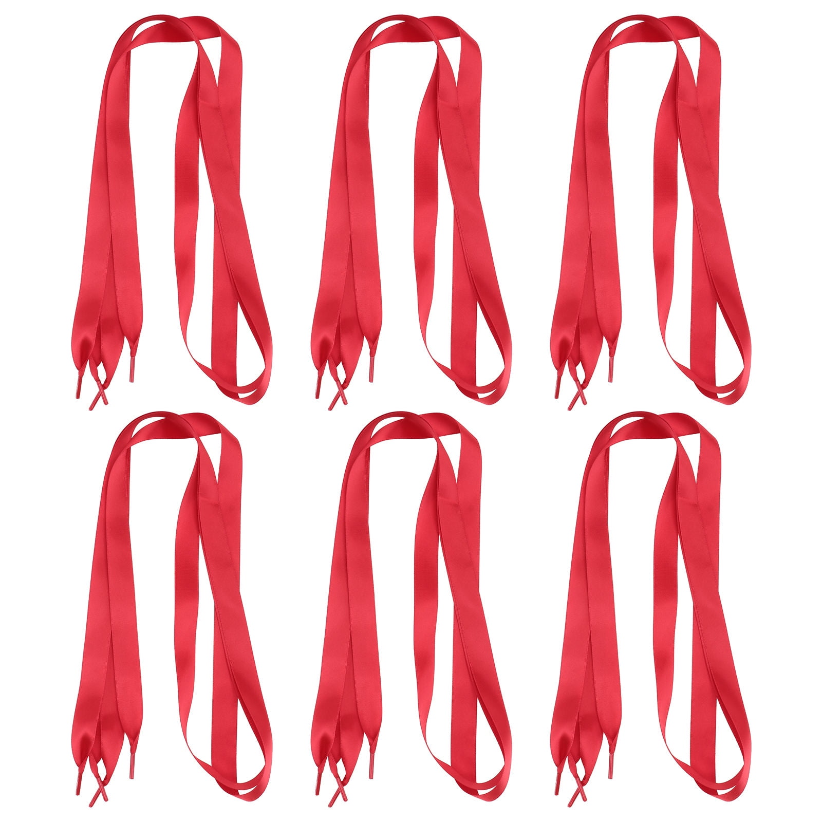 Phenofice 6 Pairs Classic Design Red Satin Shoelace for Everyday Use ...