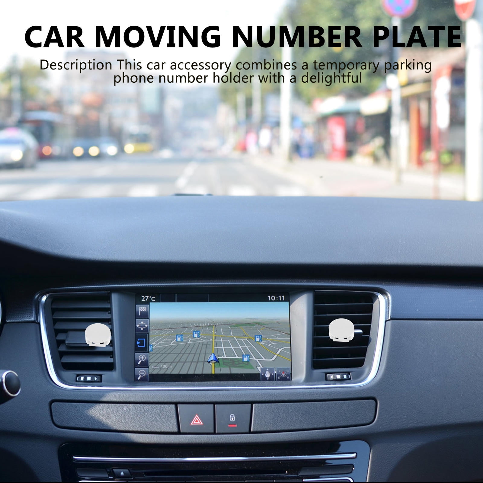 Phenofice 60Pack White Plastic Car Air Conditioning Clip for ...