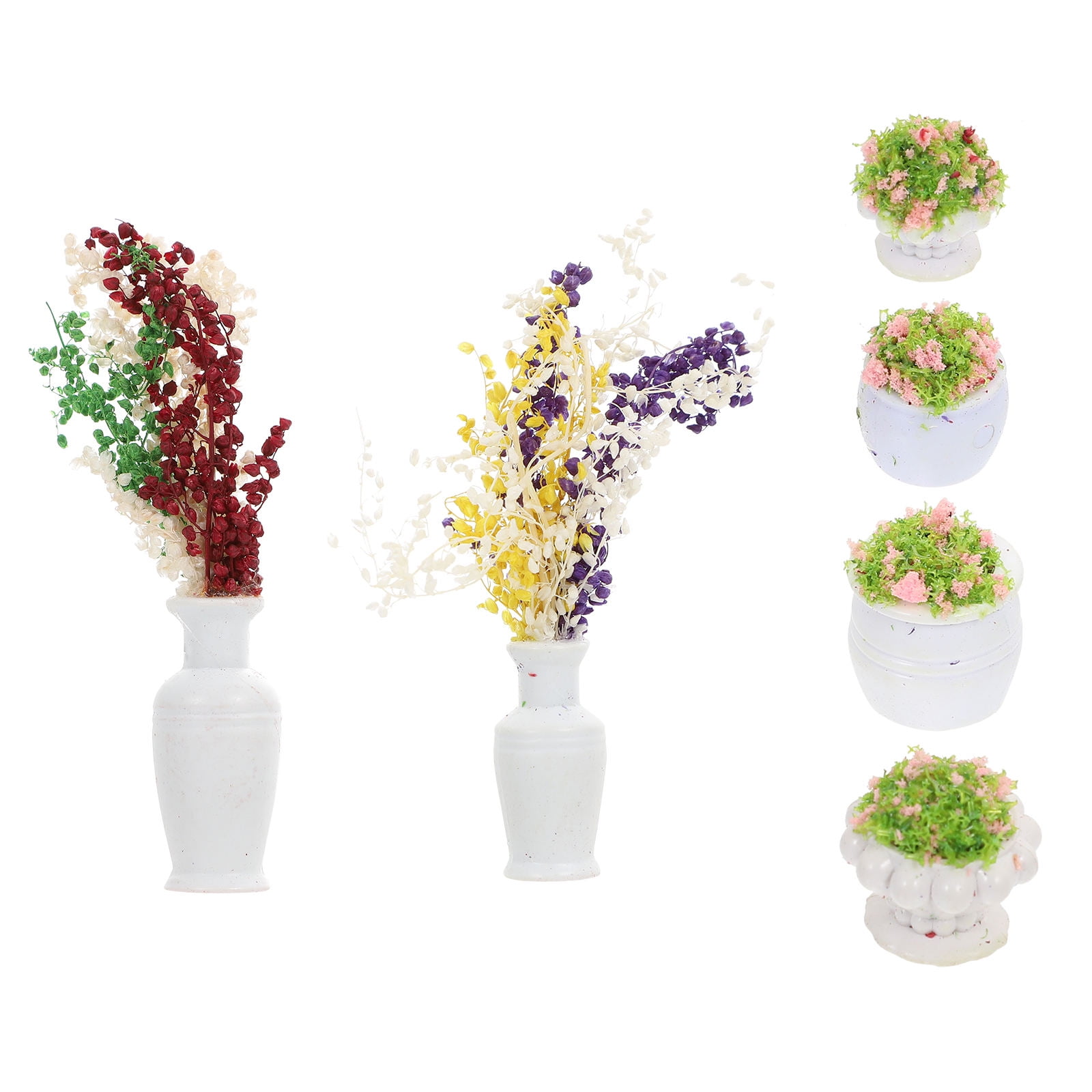 Phenofice 6Pcs Mini Flower Pots for Crafts Assorted Color Tiny Pots for ...