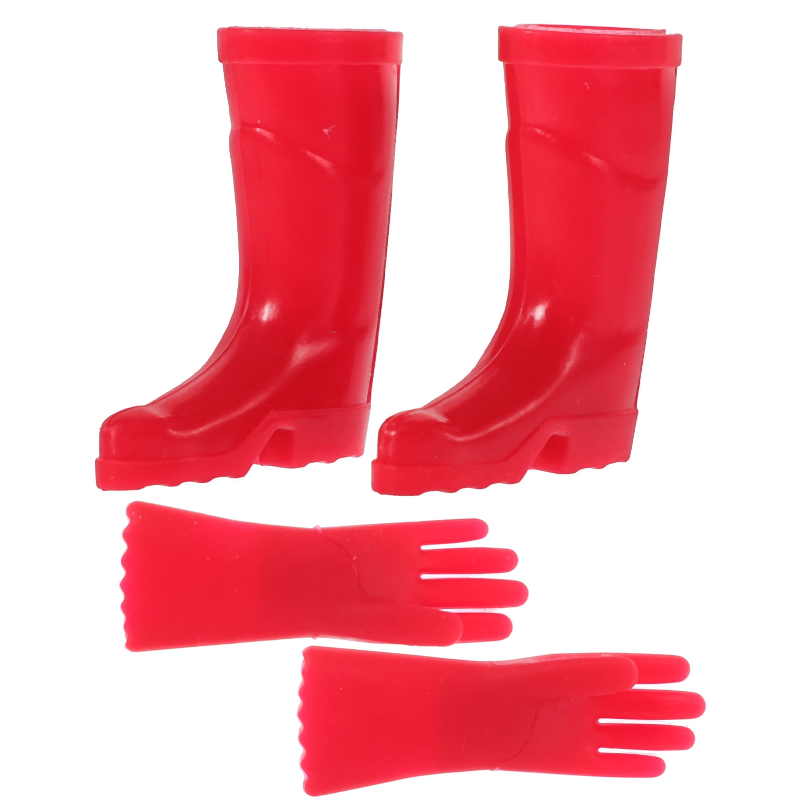 Phenofice Black ABS Miniature Rain Boots and Gloves Kit for Decor 1 Set ...